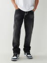 RICKY TR EMBROIDERY SUPER T STRAIGHT JEAN - BLACK WASH | True Religion