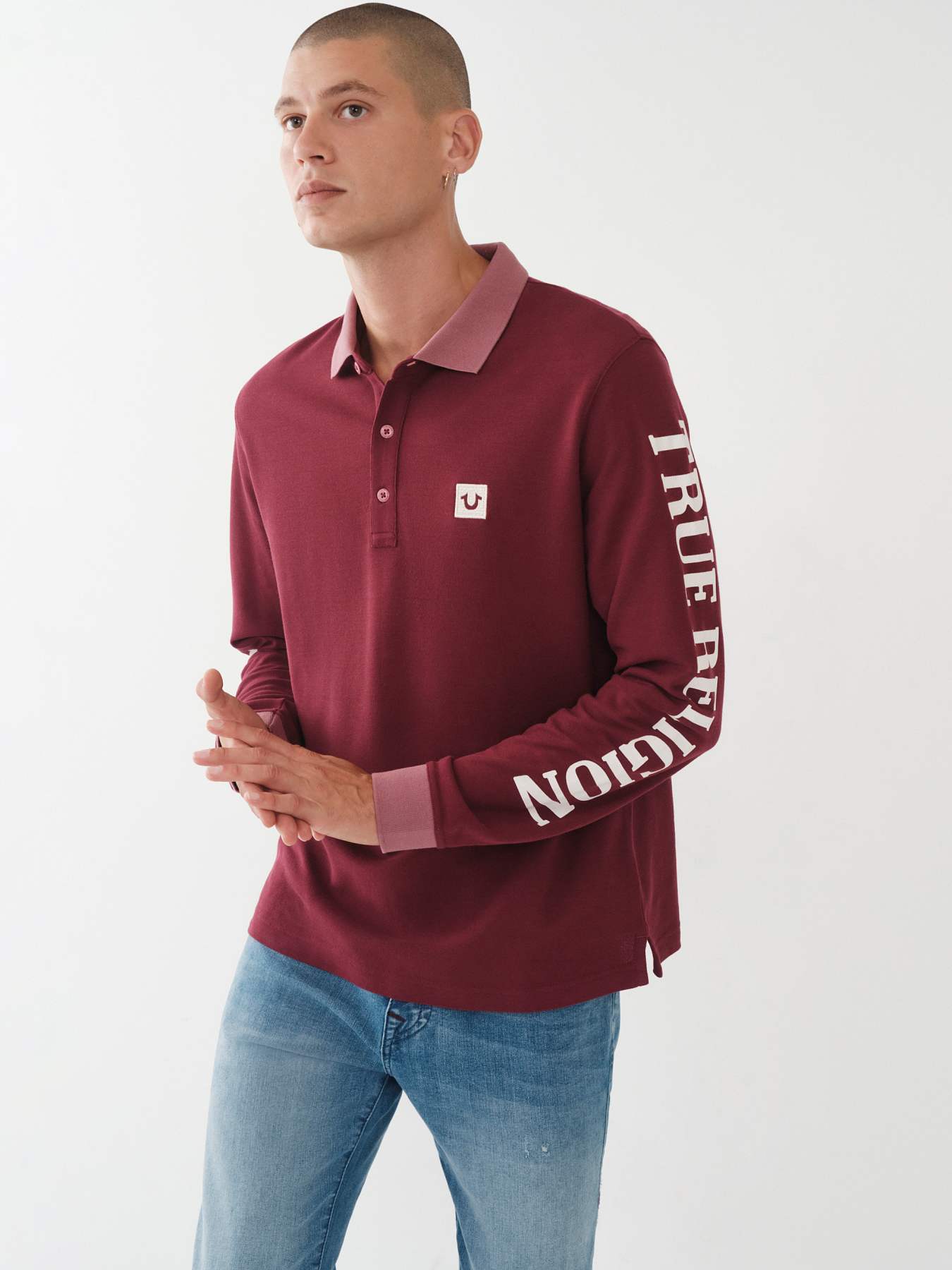 LONG SLEEVE LOGO POLO SHIRT