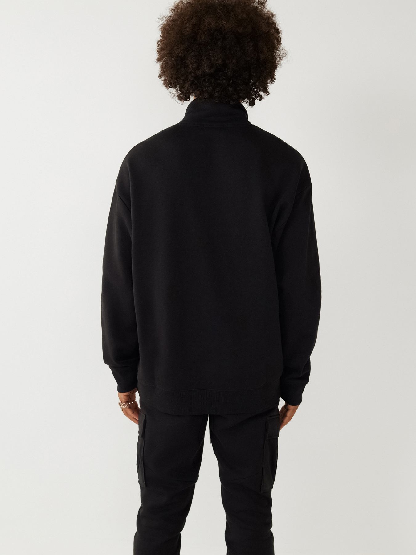 HALF ZIP LOGO RELAXED SWEATSHIRT