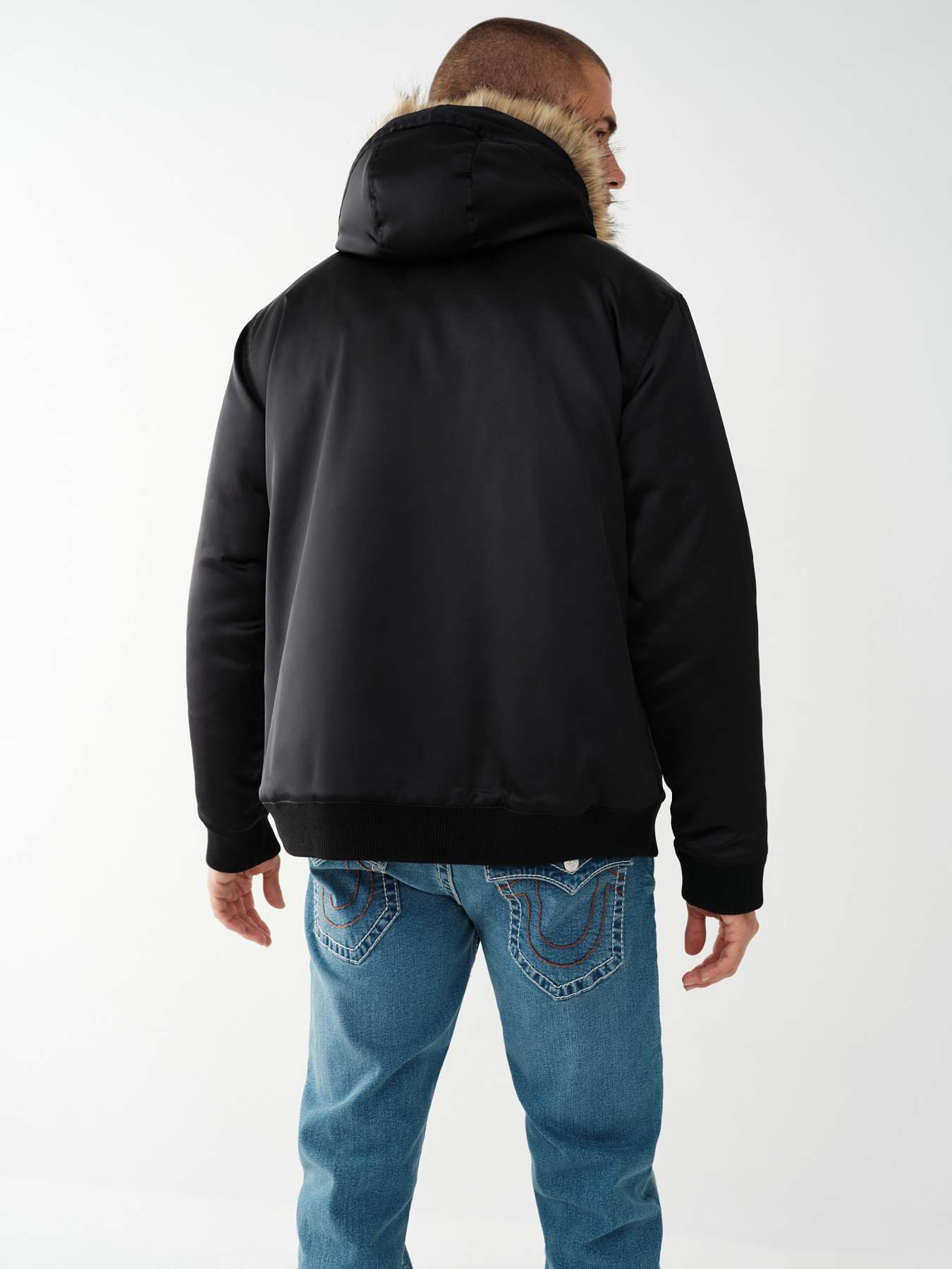 HOODED BOMBER JACKET