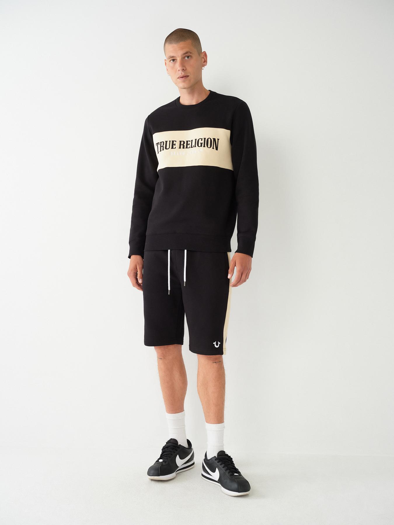 COLOR BLOCK LOGO SWEAT SHORT