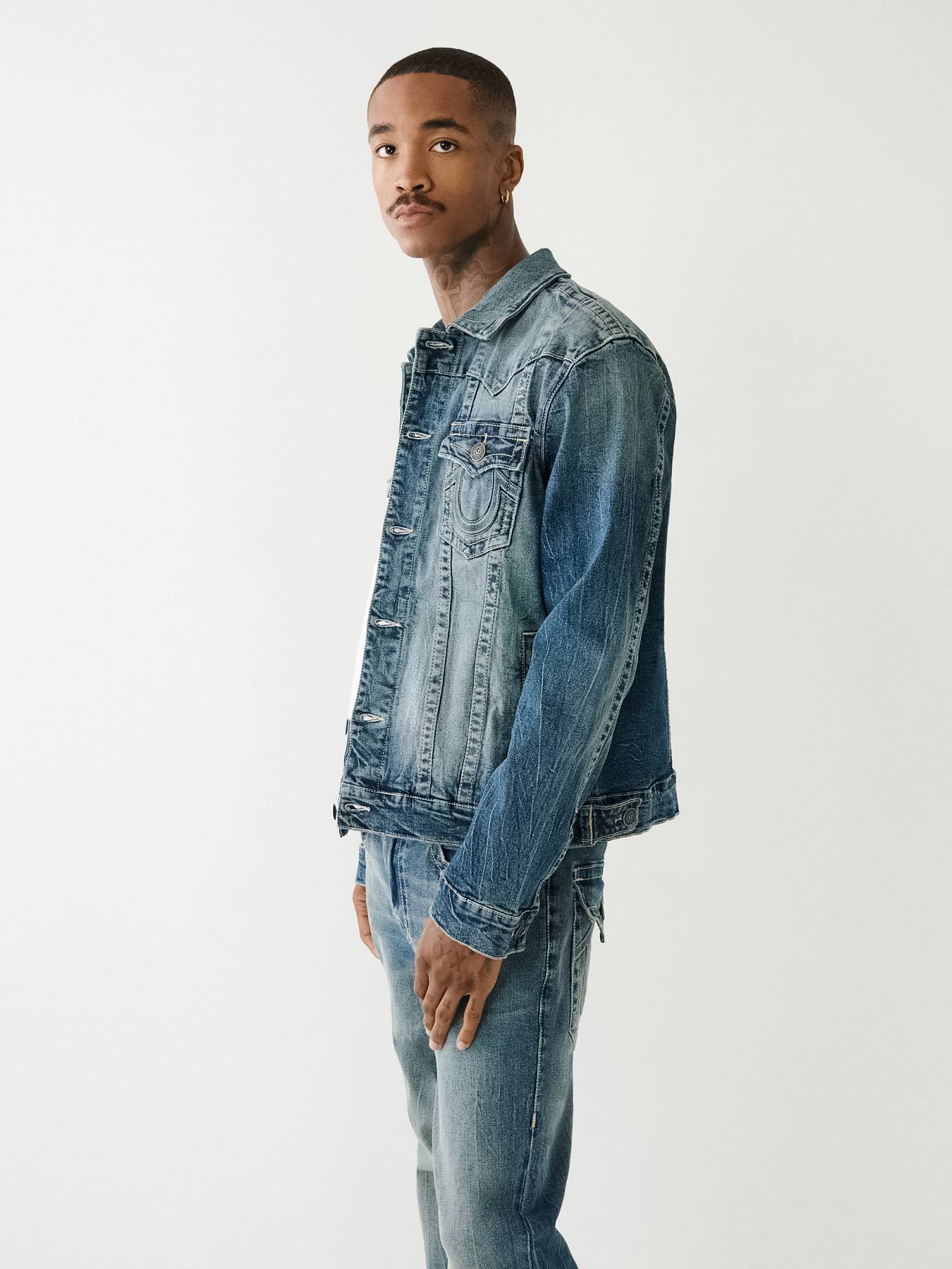 Jimmy Embossed Denim Jacket