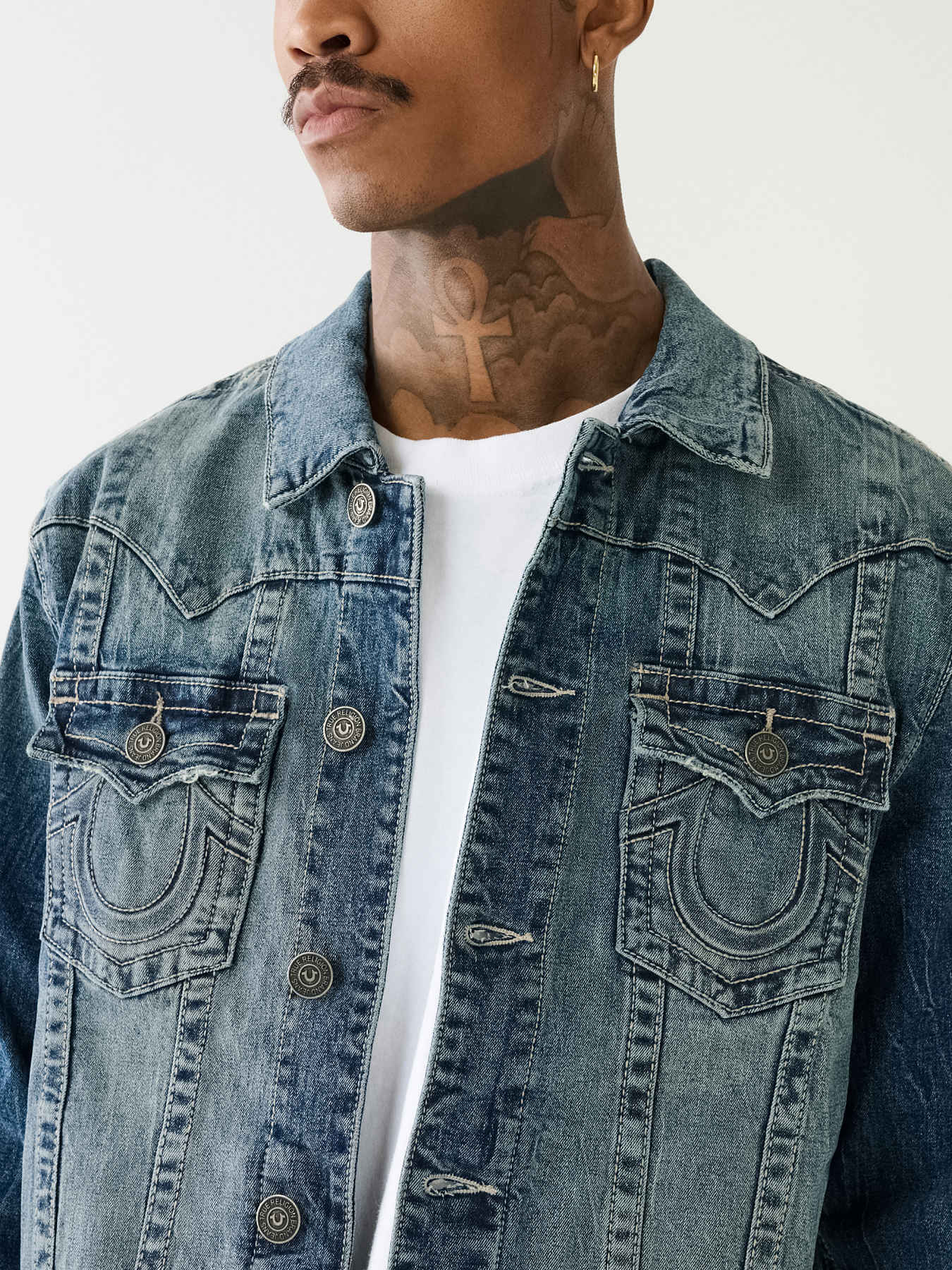Jimmy Embossed Denim Jacket