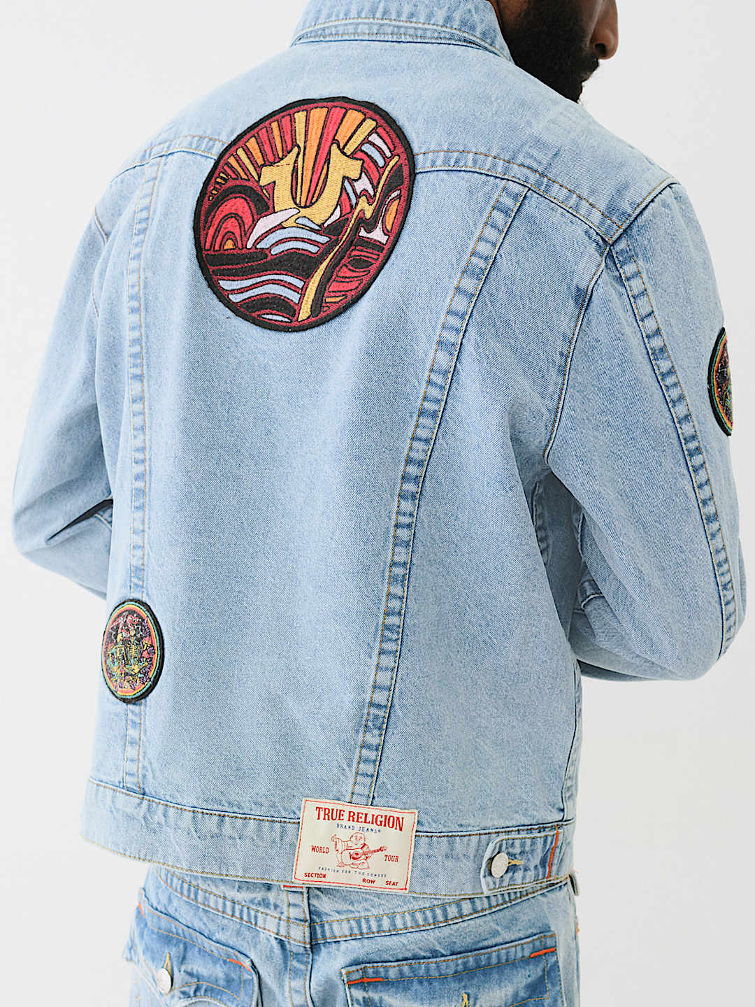 JIMMY PATCH DENIM JACKET - SAVANNAH LIGHT WASH | True Religion
