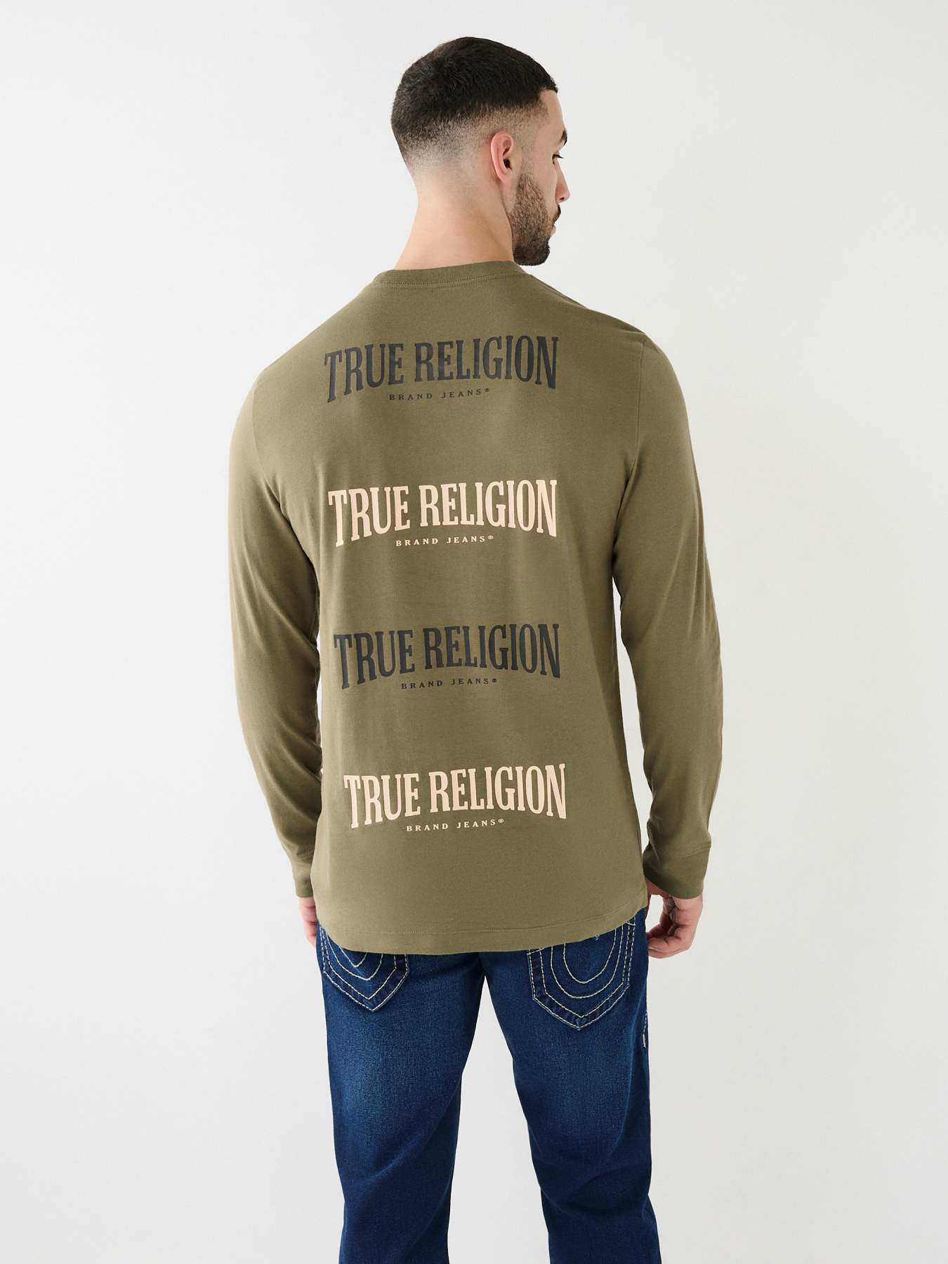 TRUE RELIGION LOGO LONG SLEEVE TEE