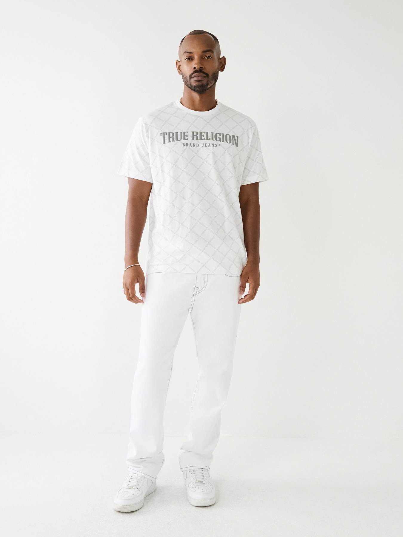TRUE RELIGION LOGO MONOGRAM TEE - White | True Religion