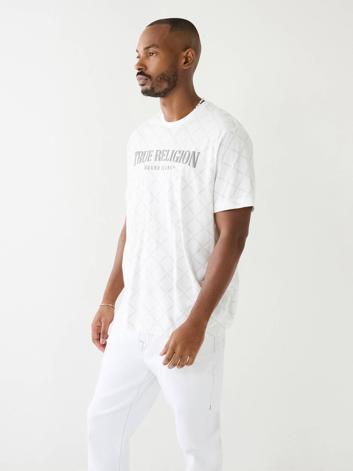 TRUE RELIGION LOGO MONOGRAM TEE - White | True Religion
