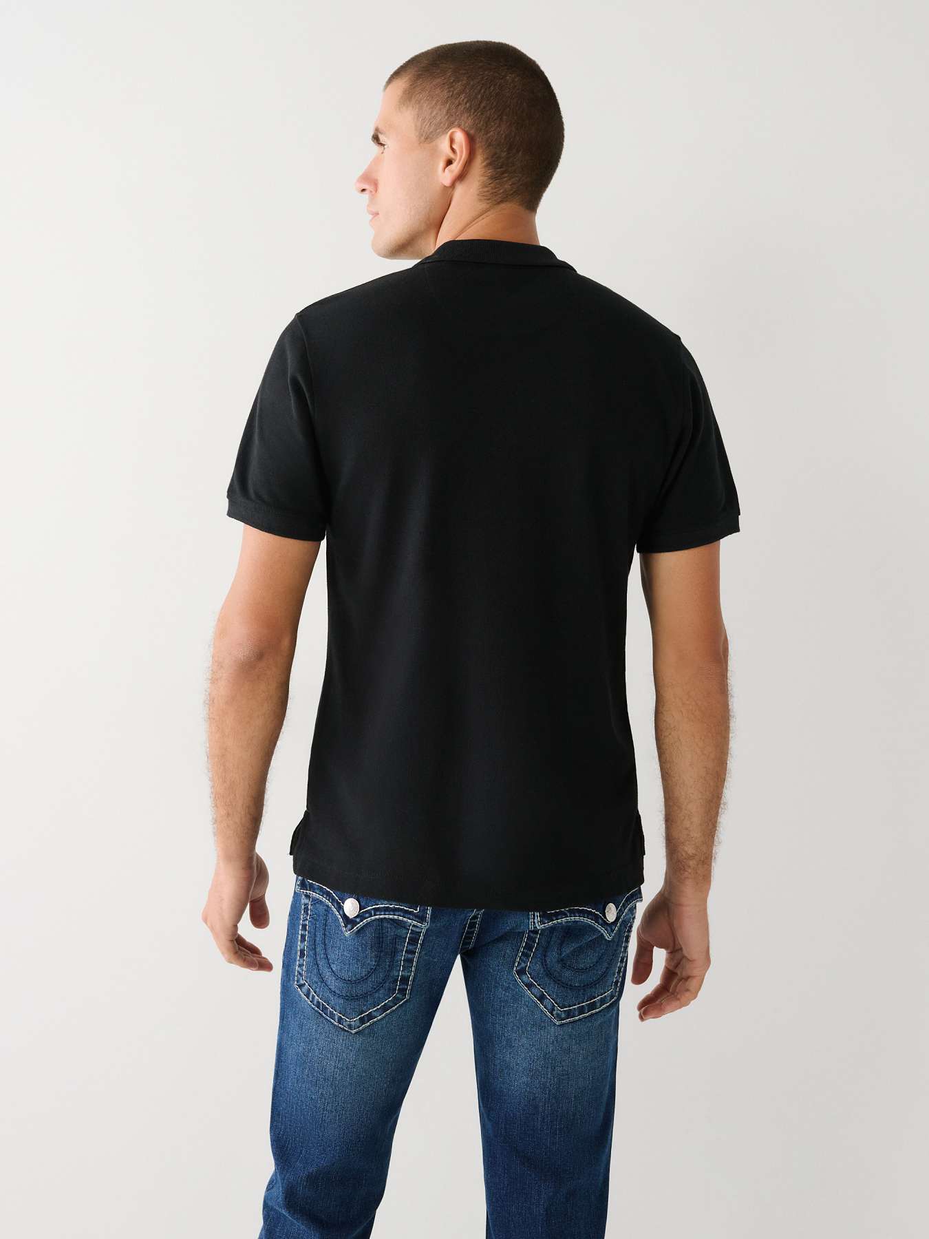 COLOR BLOCK LOGO POLO SHIRT