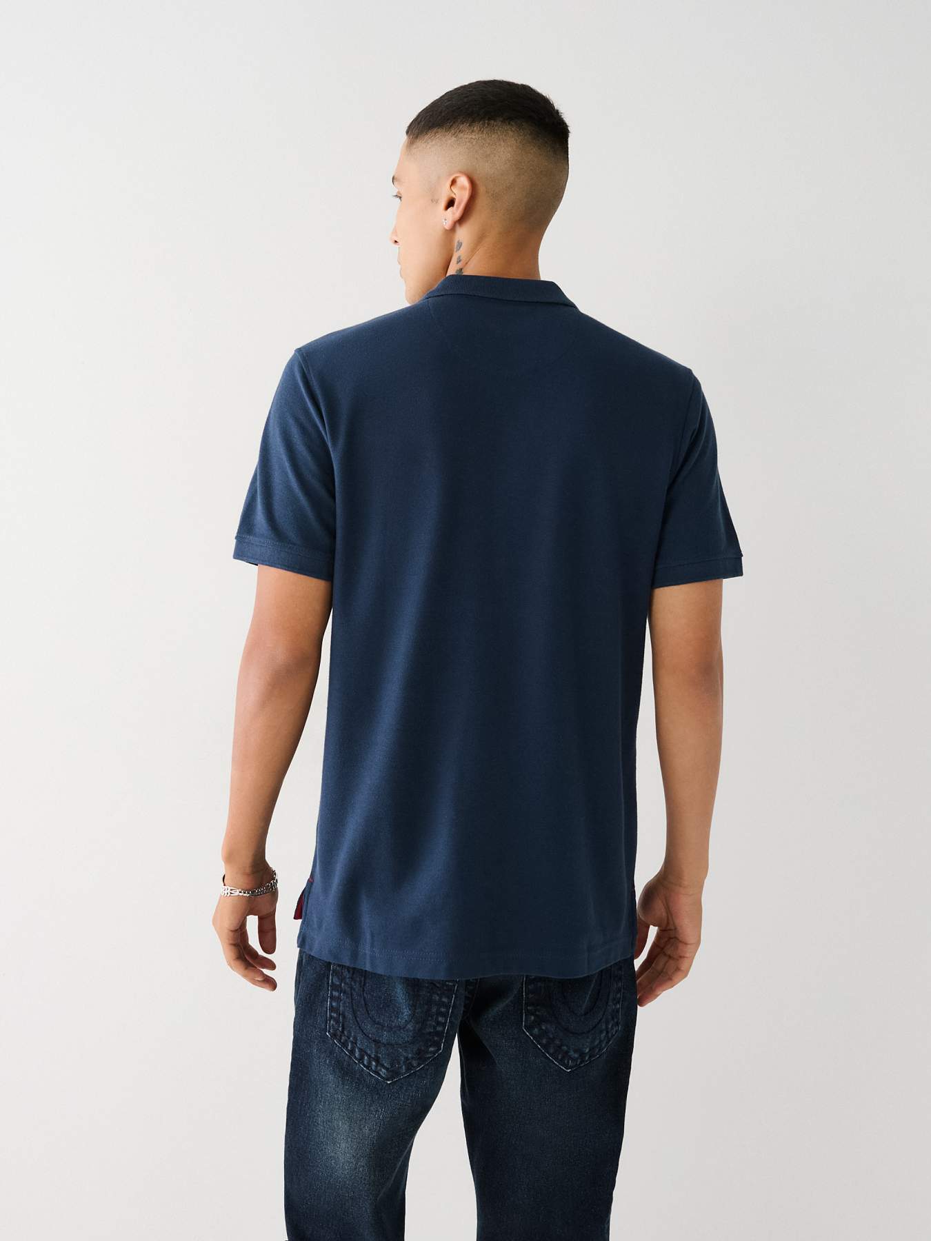 COLOR BLOCK LOGO POLO SHIRT