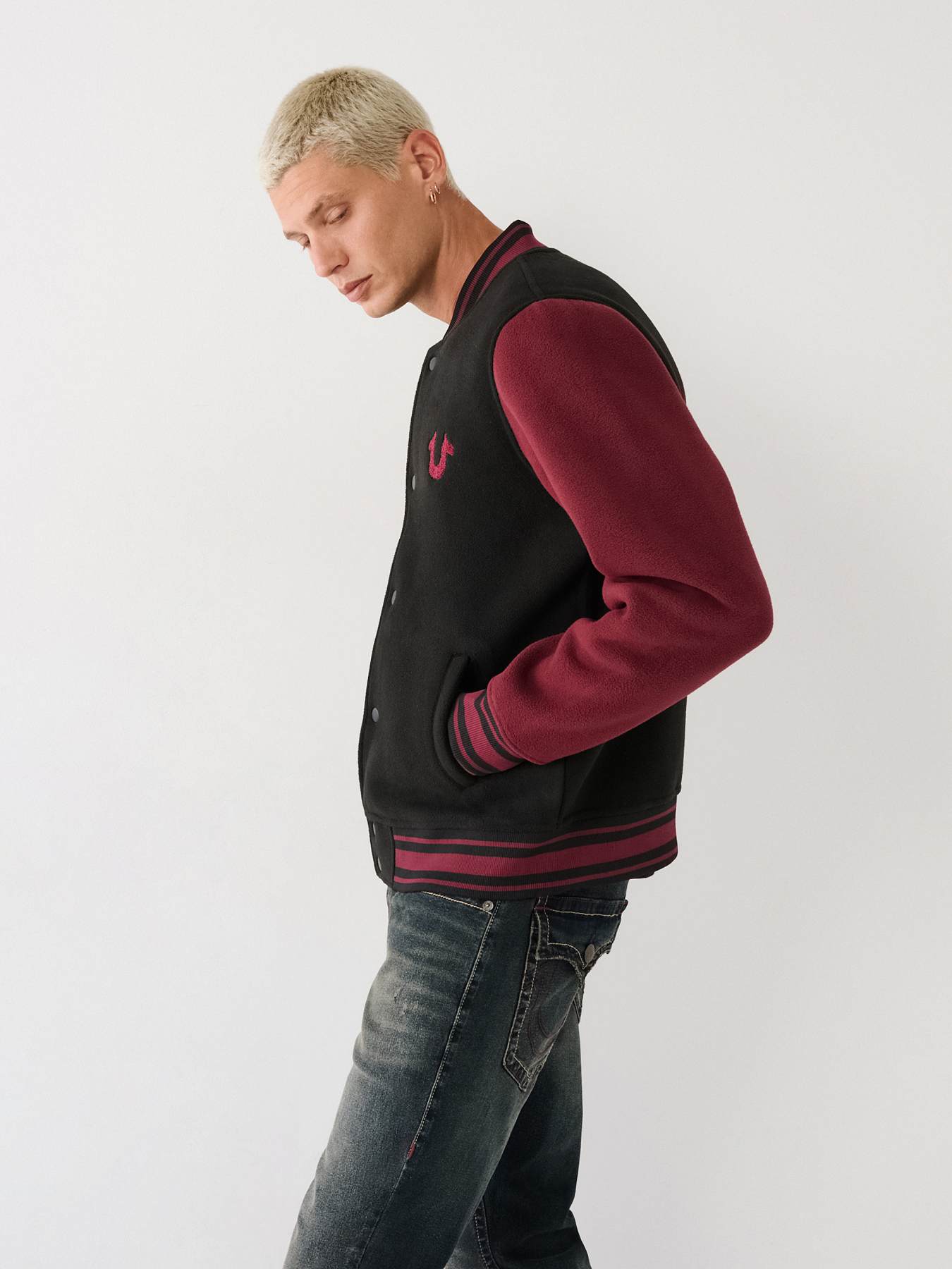 FLEECE VARSITY JACKET