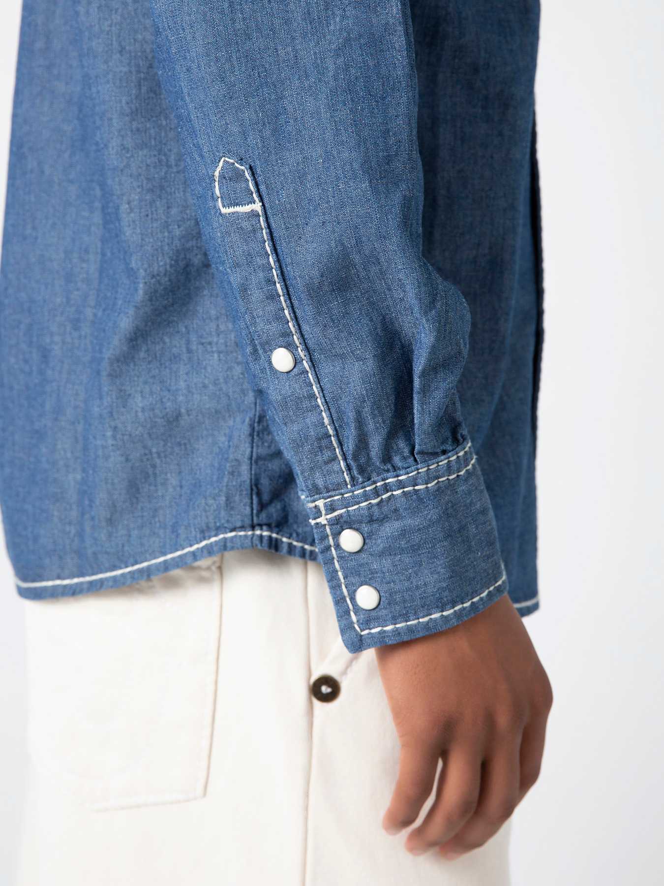 Sebastien Ami x True Religion Chambray Western Top