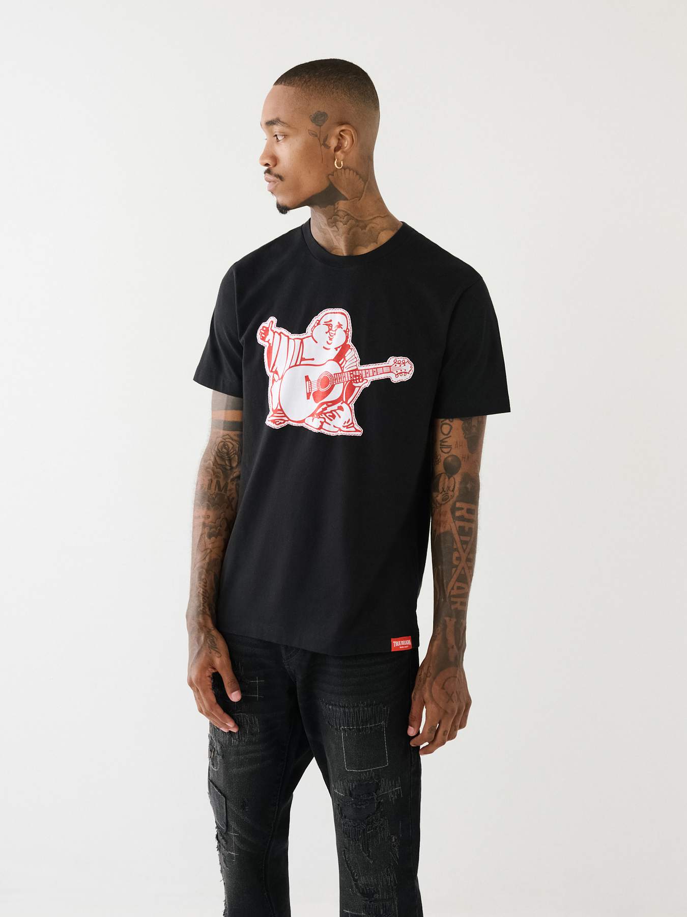 BUDDHA APPLIQUE BIG T CREW TEE | True Religion