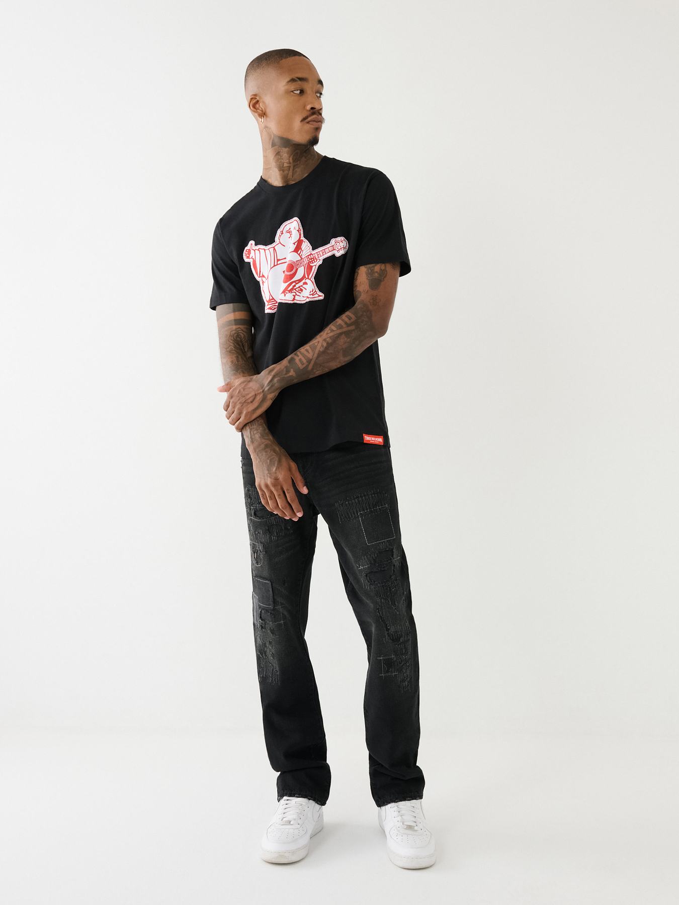 BUDDHA APPLIQUE BIG T CREW TEE | True Religion