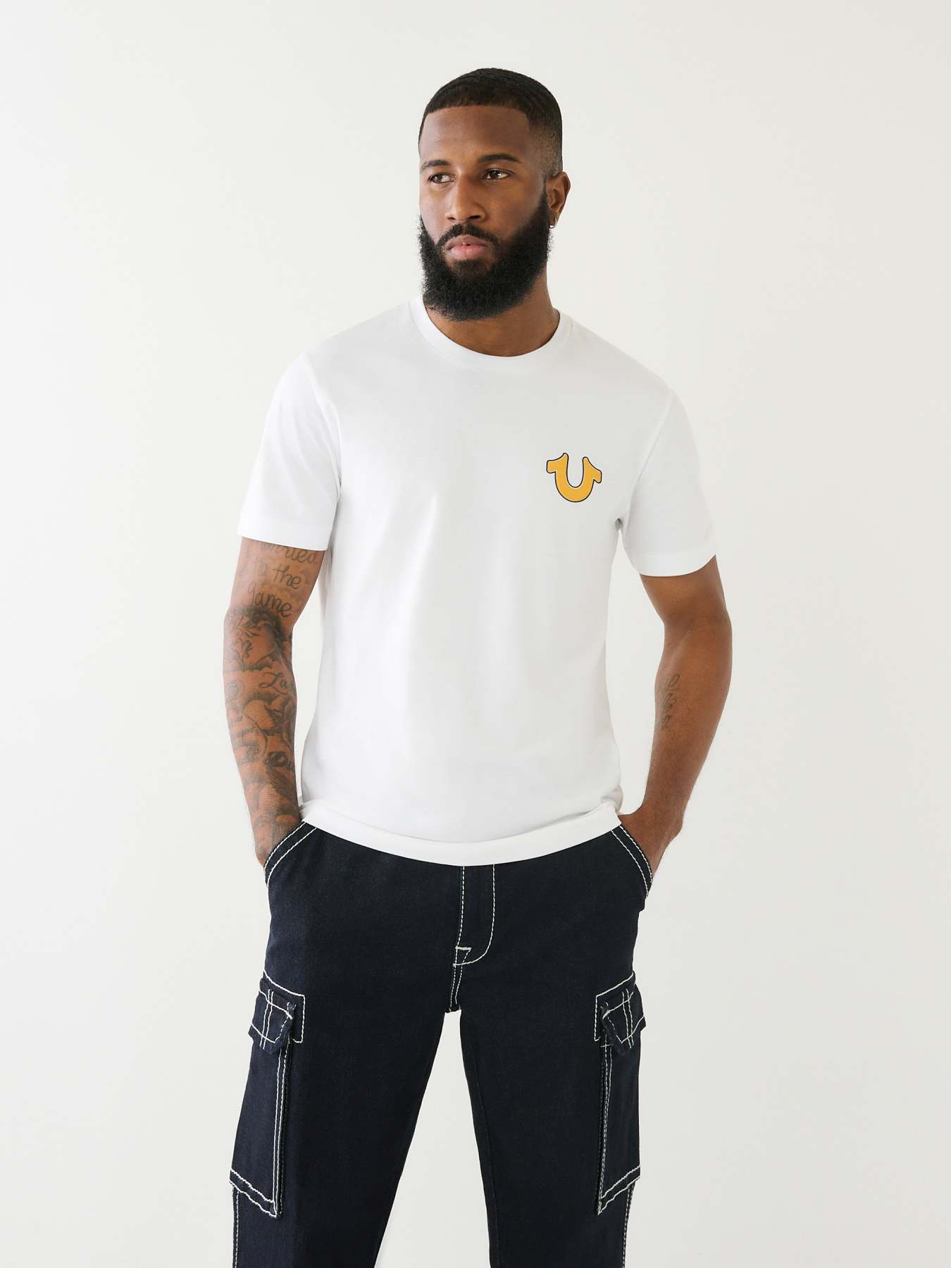 HS PUFF PRINT NEWS TEE - White | True Religion