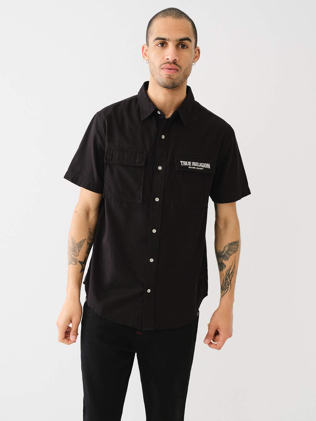 EMBROIDERED LOGO UTILITY SHIRT