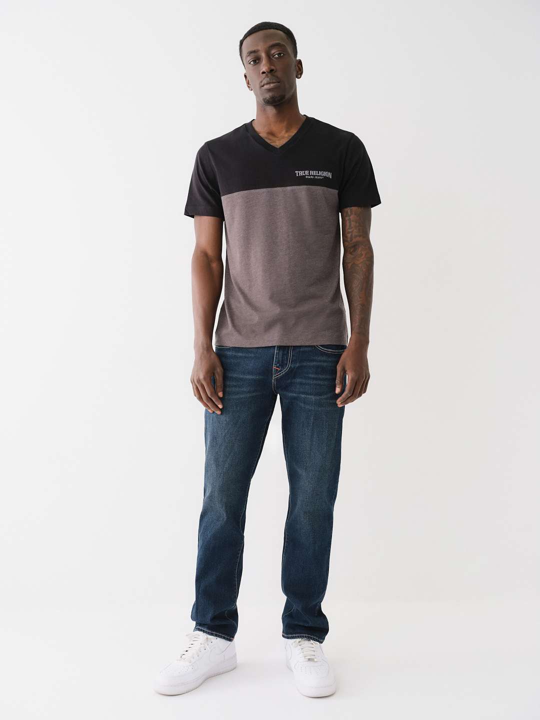 COLORBLOCK V NECK TEE | True Religion