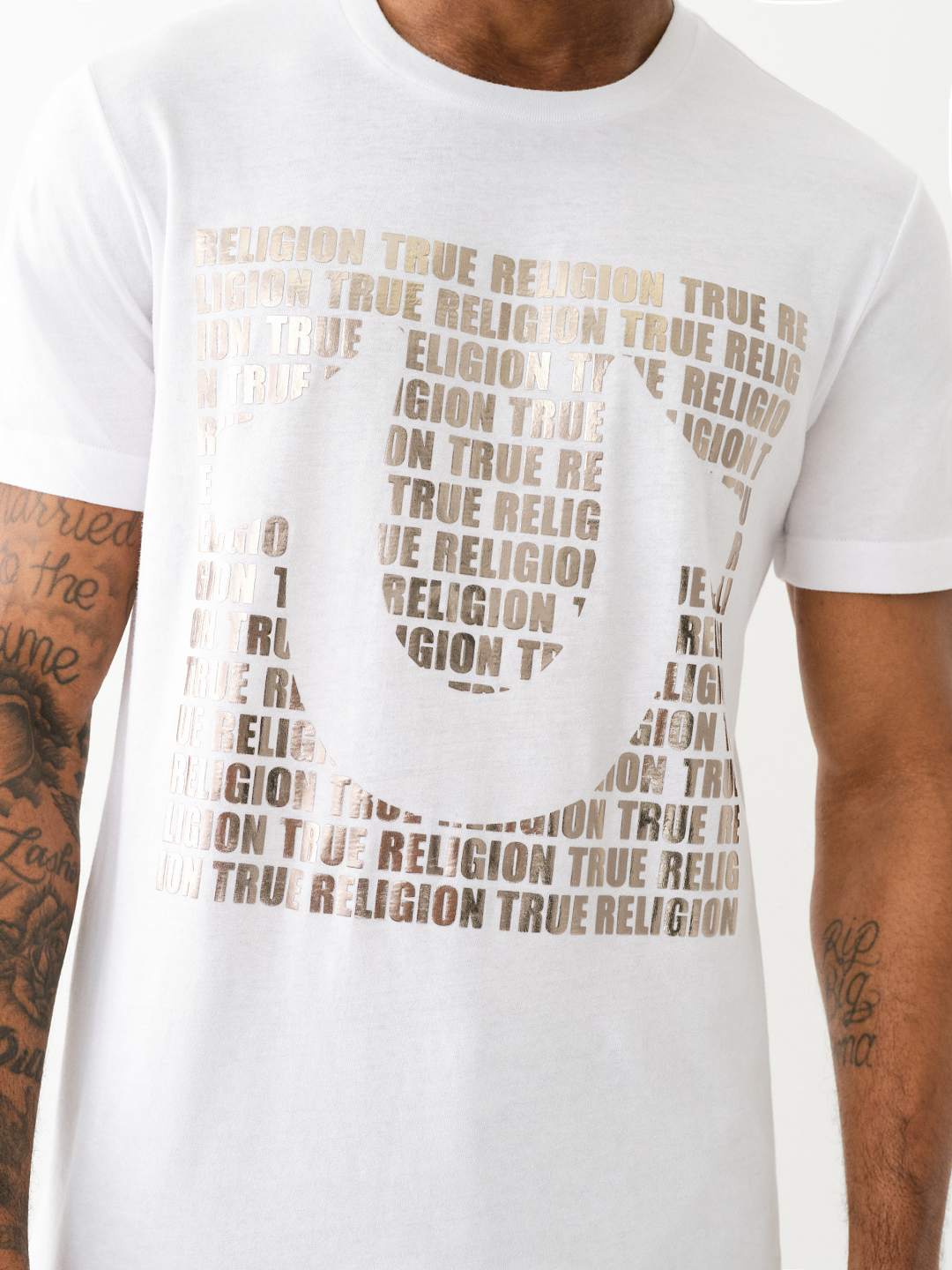 METALLIC TRUE RELIGION TEE