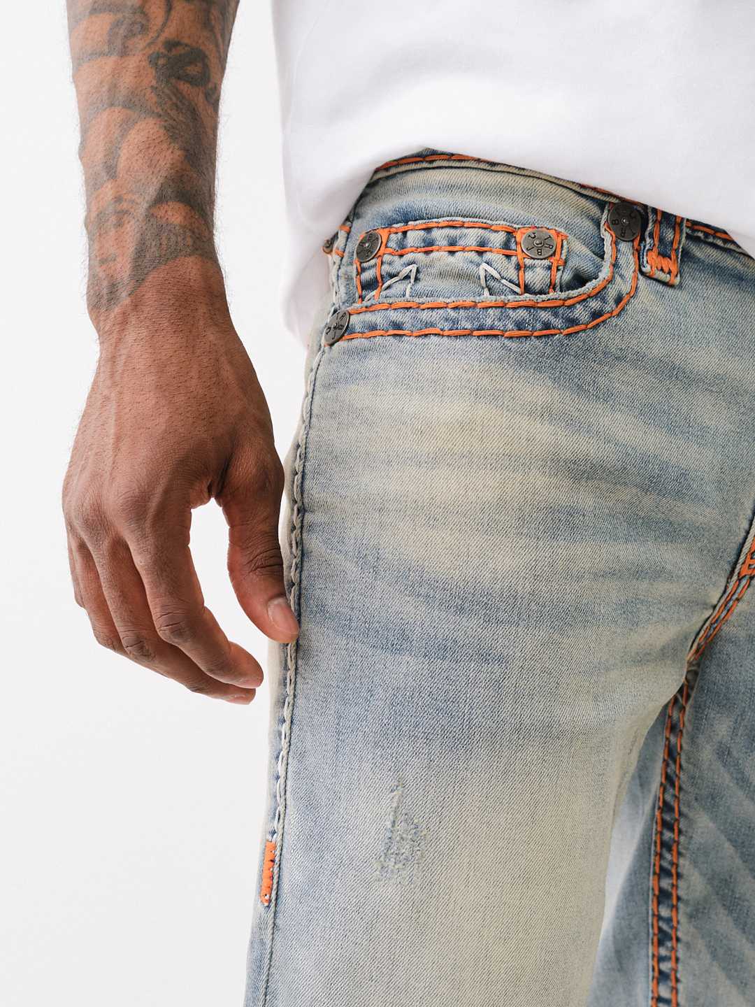 RICKY SUPER T STRAIGHT JEAN - GRAND ST MEDIUM WASH | True Religion
