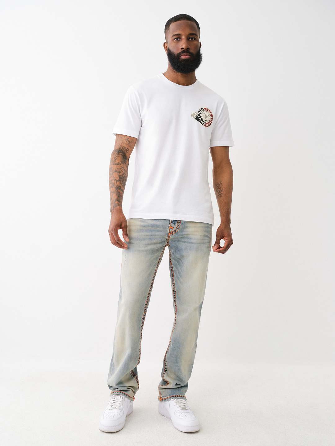 RICKY SUPER T STRAIGHT JEAN - GRAND ST MEDIUM WASH | True Religion