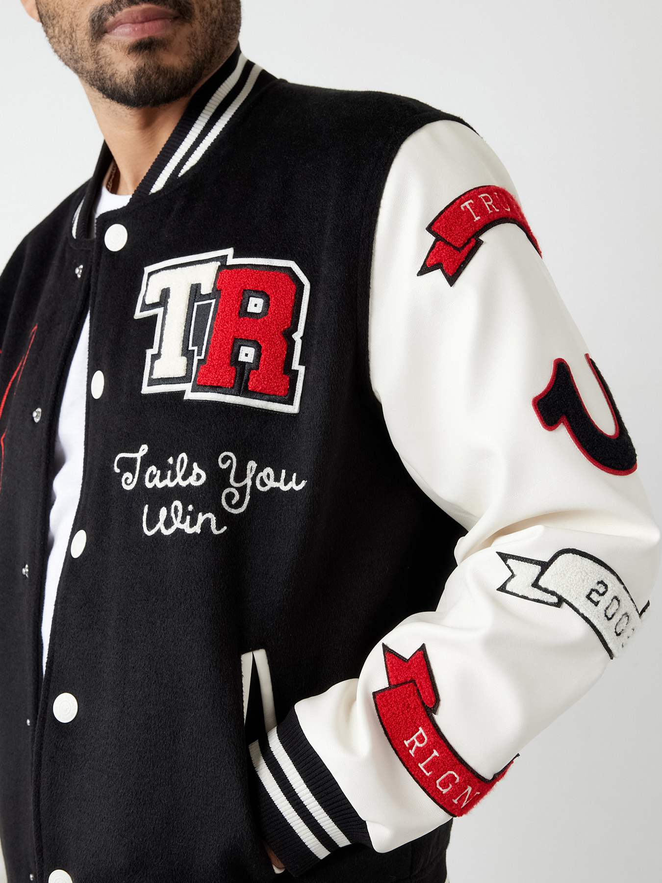 PLAYBOY X TRUE RELIGION GOOD BUNNY VARSITY JACKET