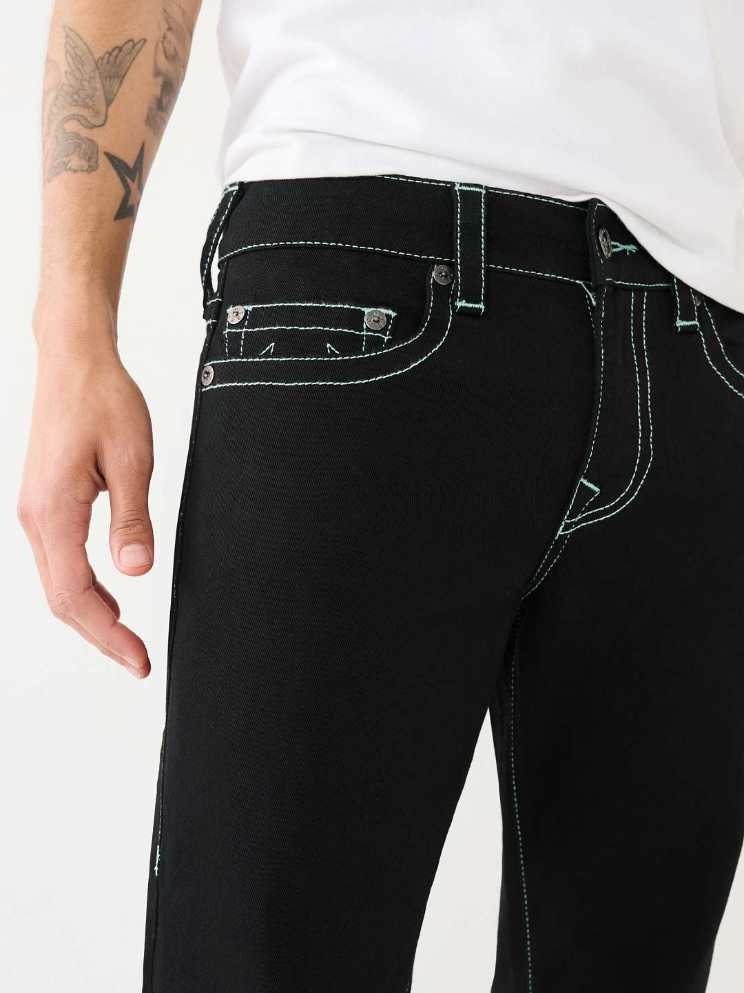 RICKY BLACK WASH STRAIGHT JEAN - 2SB Body Rinse Black | True Religion