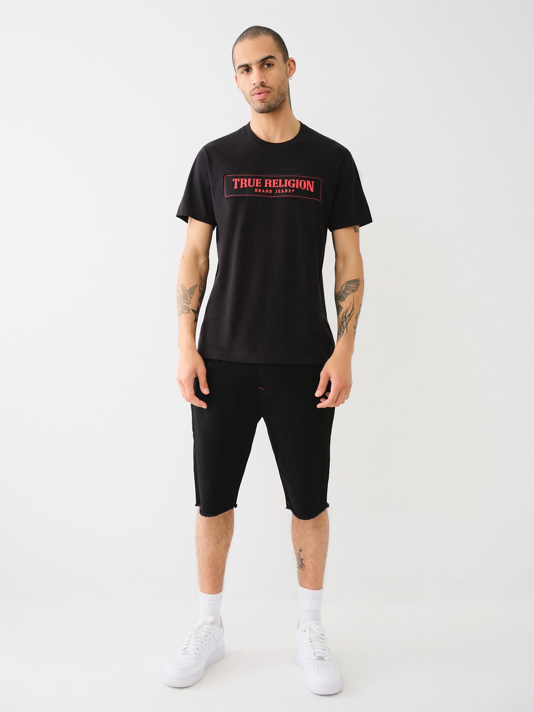 FRAYED LOGO APPLIQUE TEE | True Religion