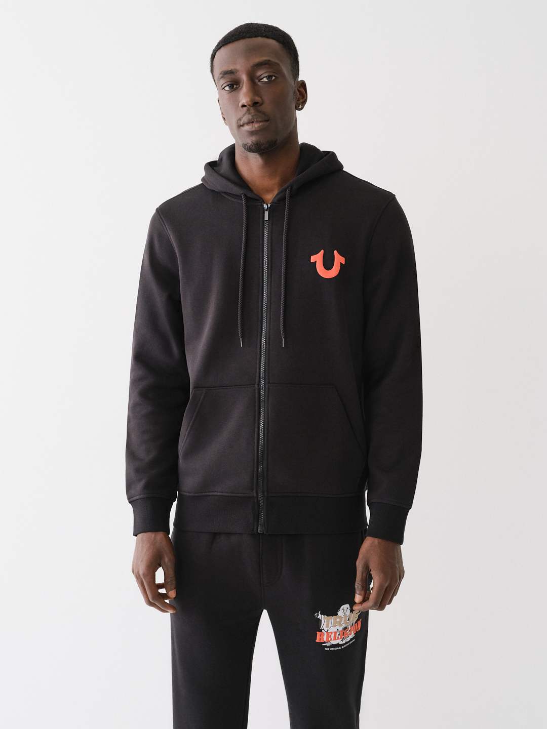 PUFF PRINT LOGO ZIP HOODIE