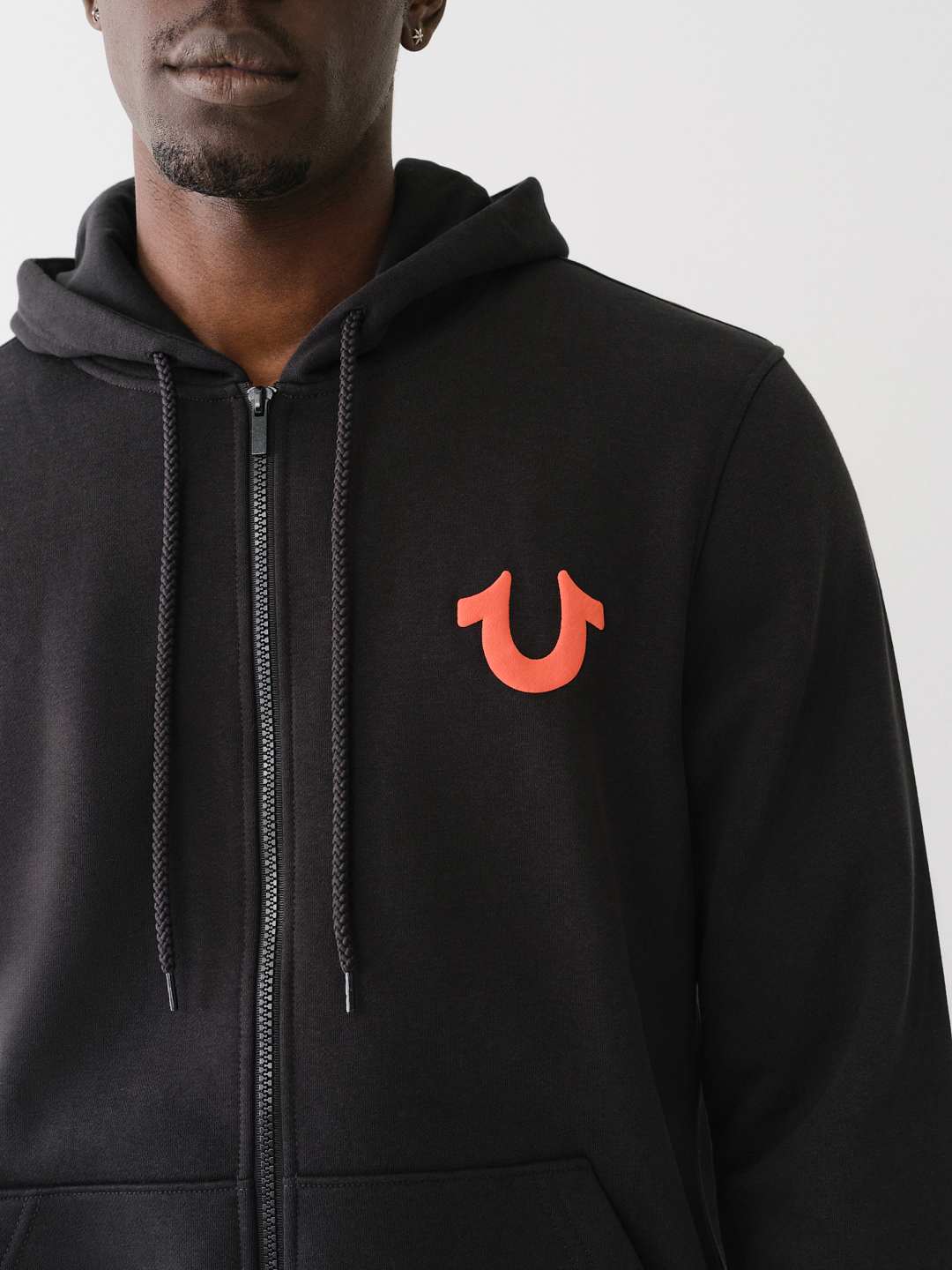 PUFF PRINT LOGO ZIP HOODIE