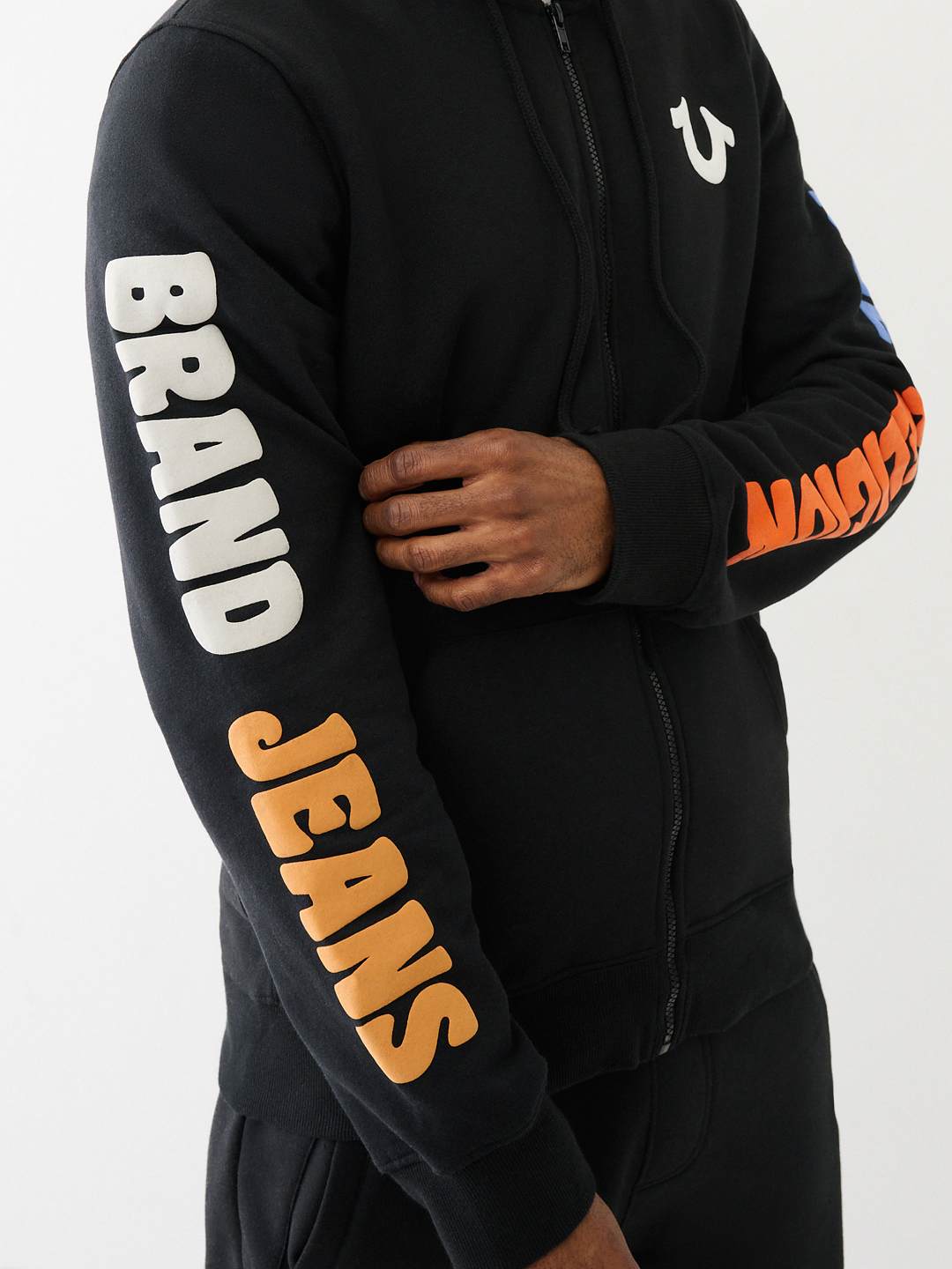 PUFF PRINT ZIP HOODIE