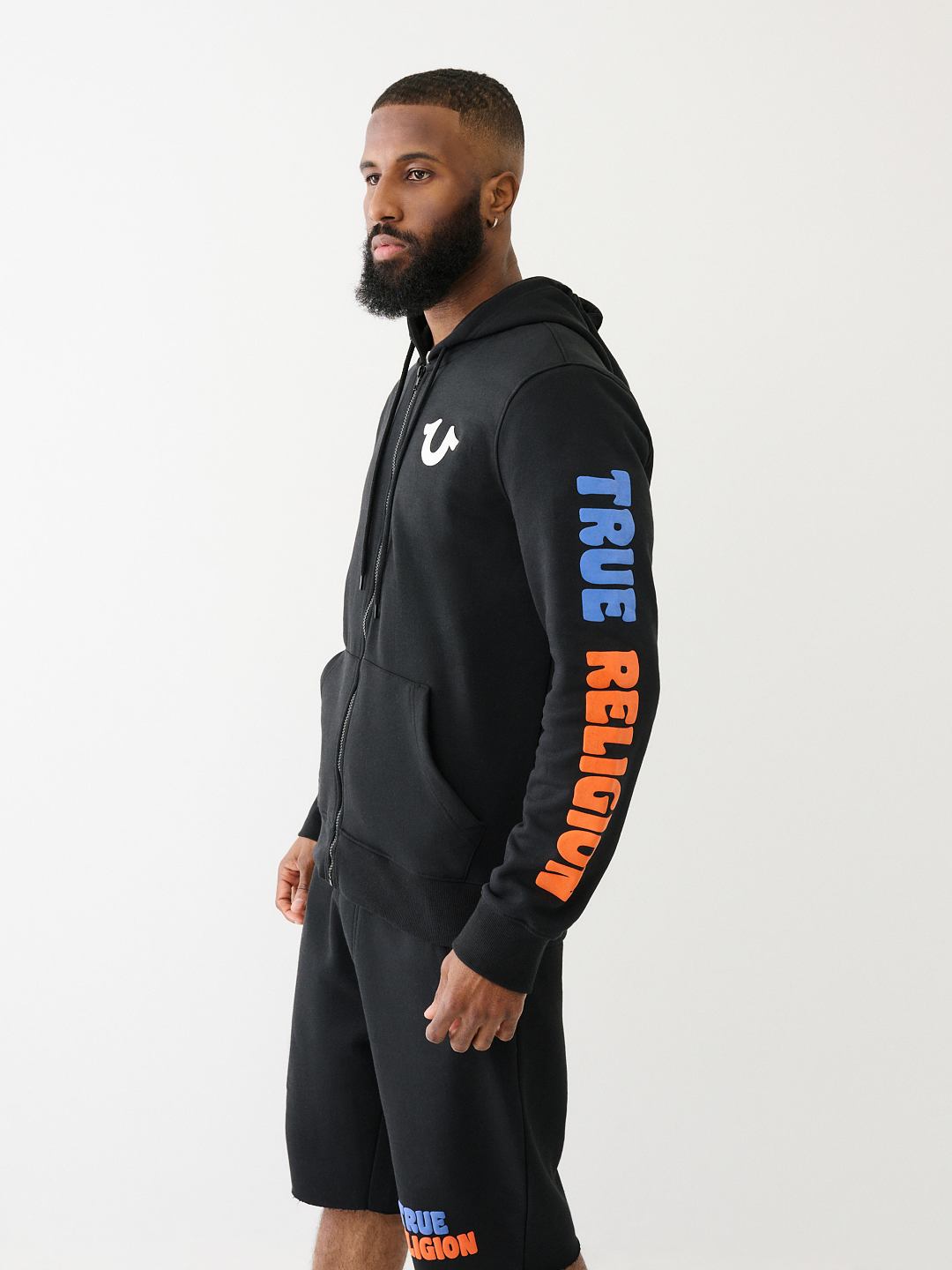 PUFF PRINT ZIP HOODIE