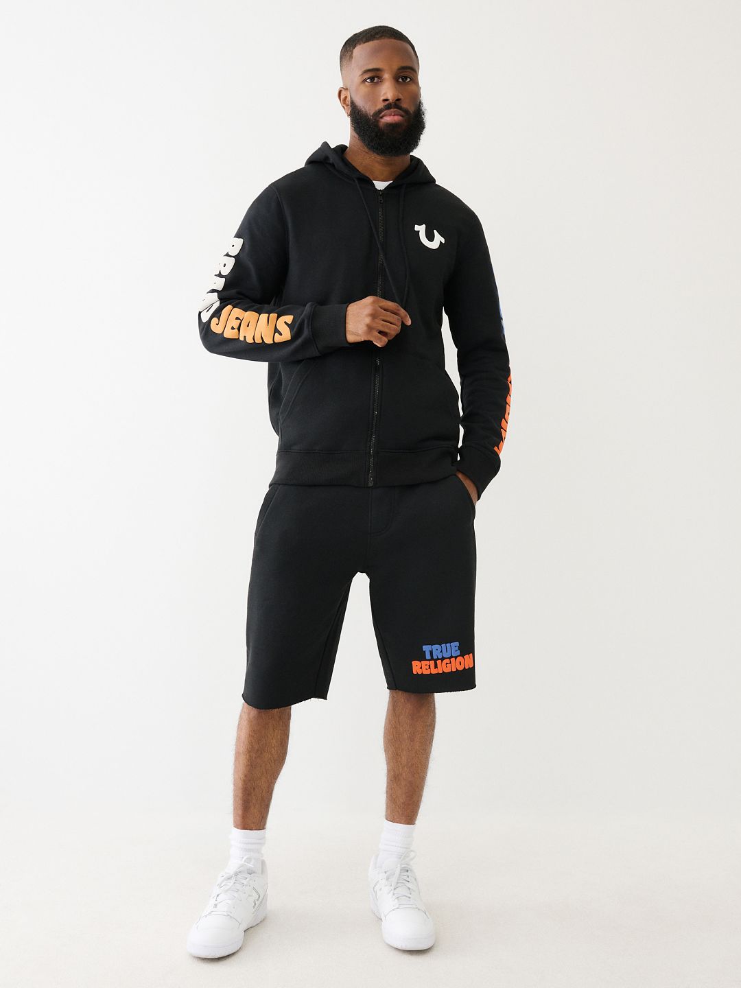 PUFF PRINT ZIP HOODIE