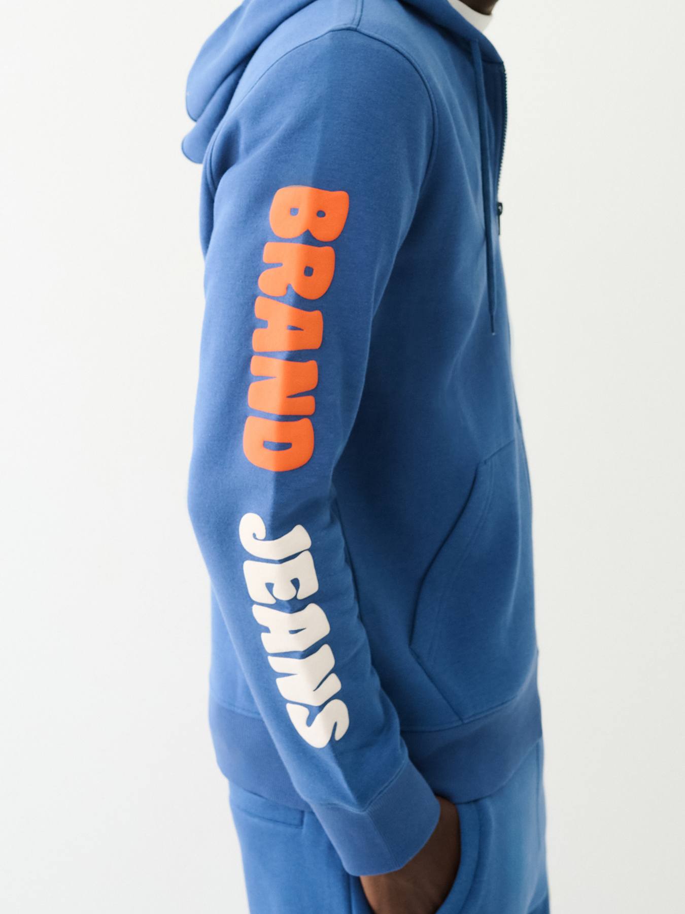 PUFF PRINT ZIP HOODIE