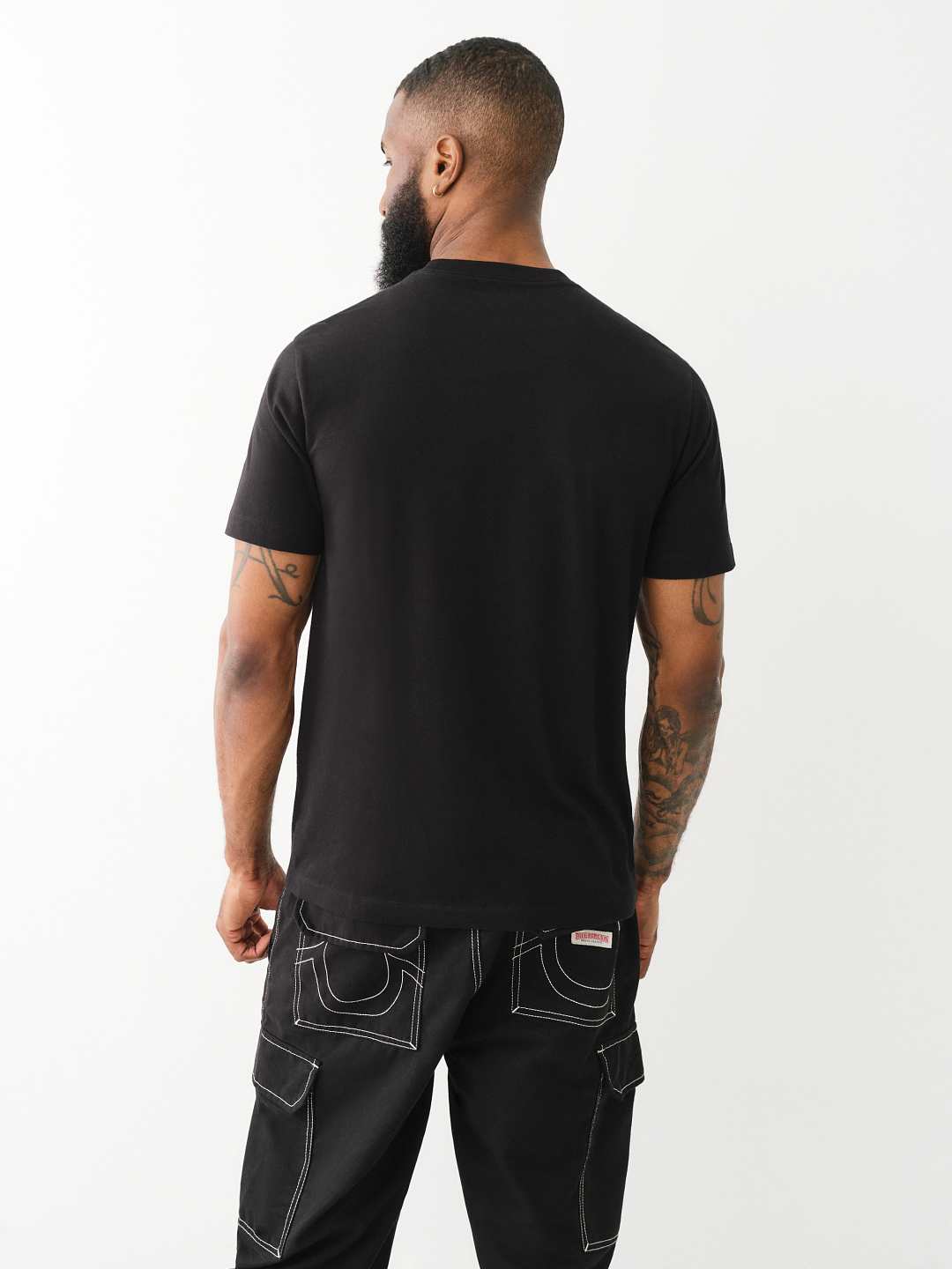 FLOCKED SPLIT BUDDHA FACE TEE | True Religion