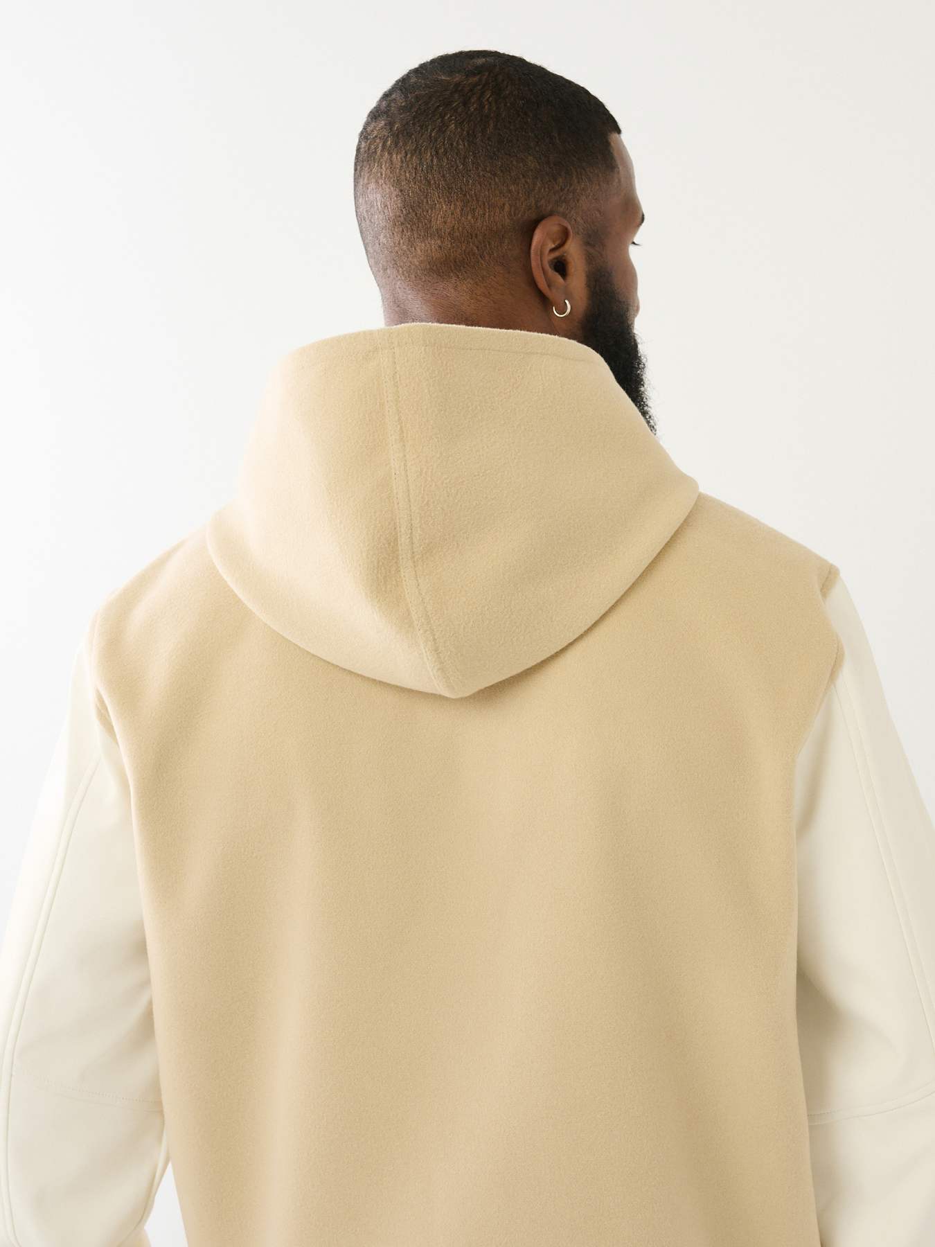BUDDHA LOGO HOODED VARSITY JACKET