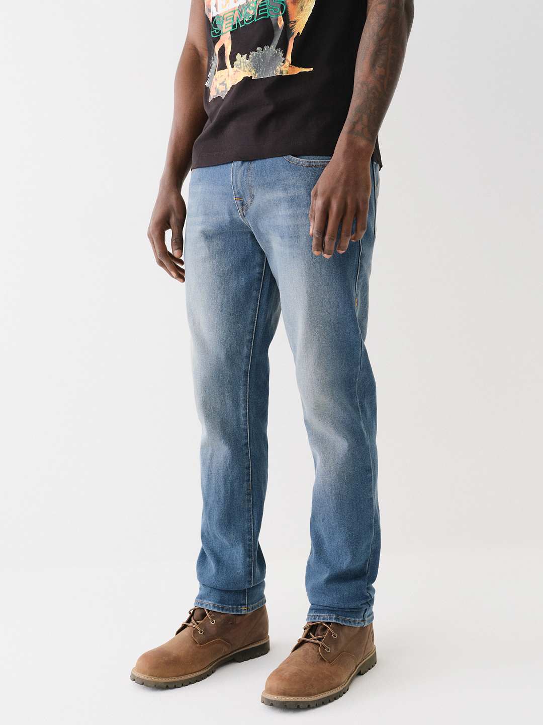 GENO SINGLE NEEDLE SLIM JEAN - Medium Heavenly Wash | True Religion