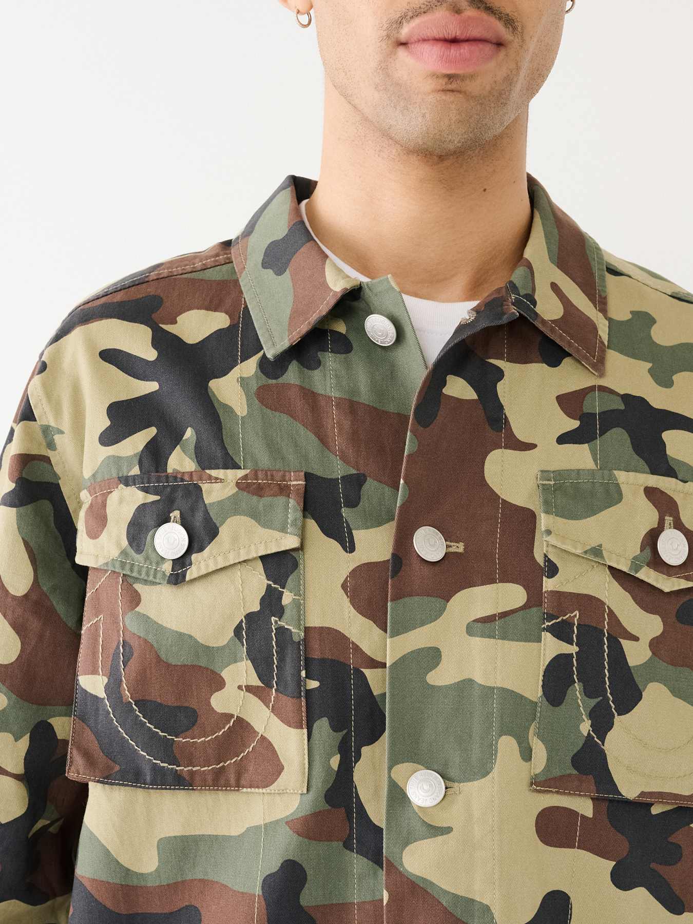 BUDDHA LOGO CAMO MILITARY JACKET