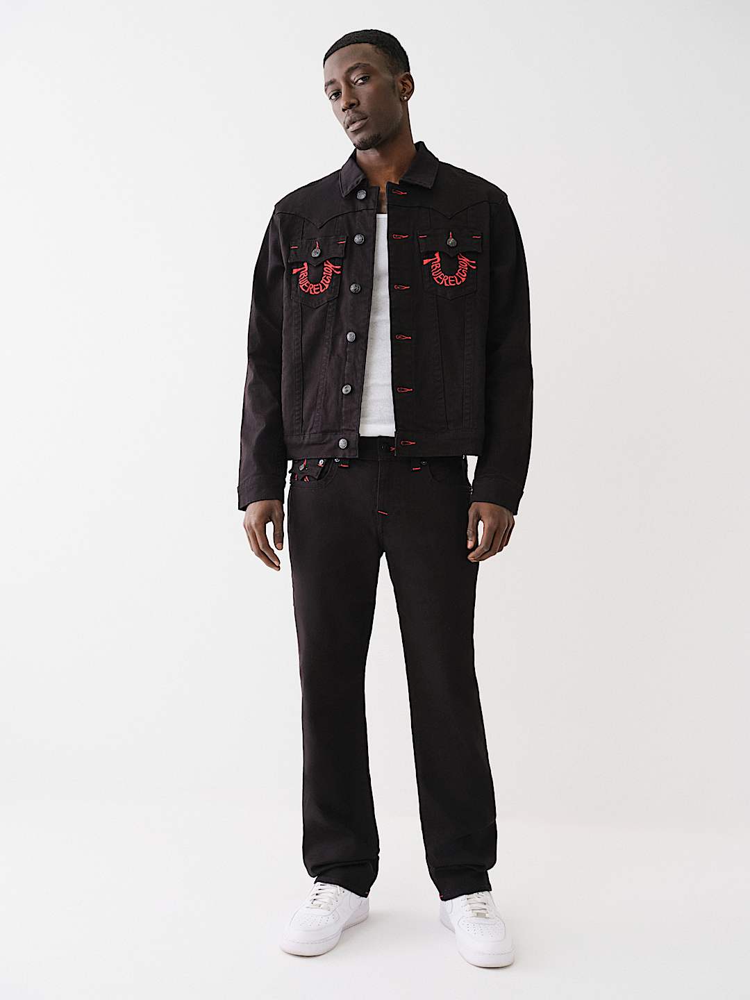 RICKY EMBROIDERED HORSESHOE JEAN - 2SB Body Rinse Black | True Religion