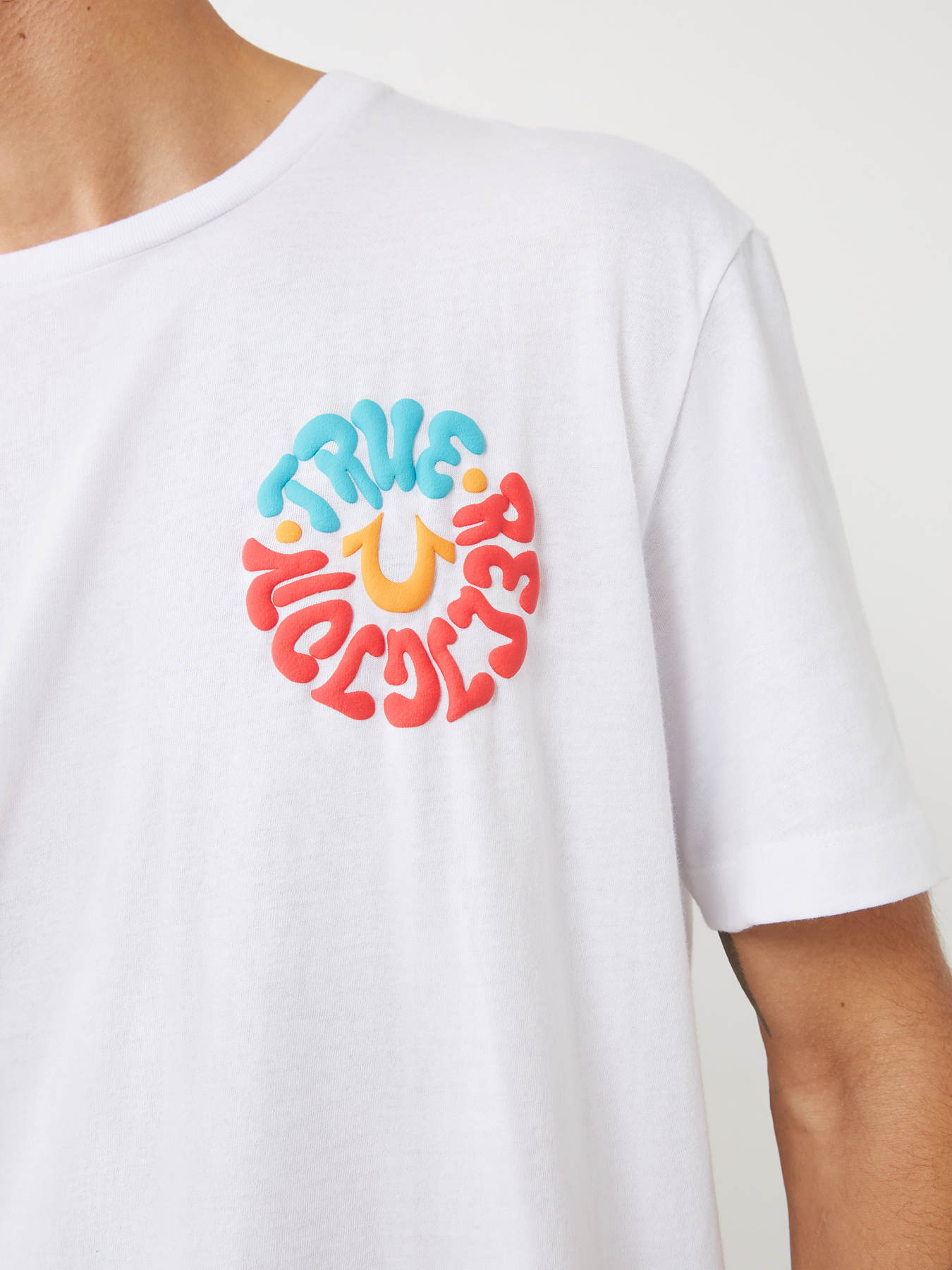 LOGO PUFF PRINT CREW TEE - White | True Religion