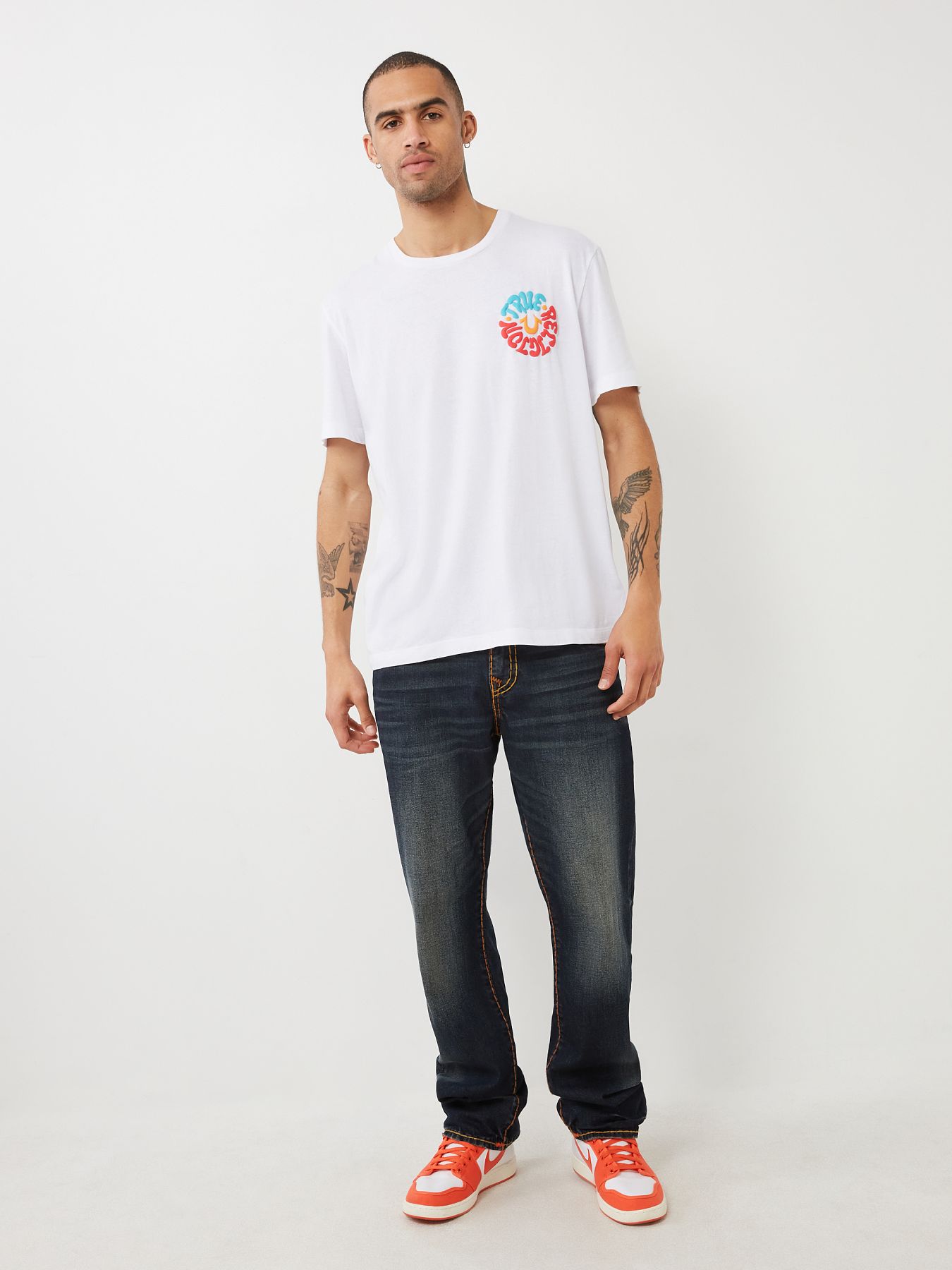 LOGO PUFF PRINT CREW TEE - White | True Religion
