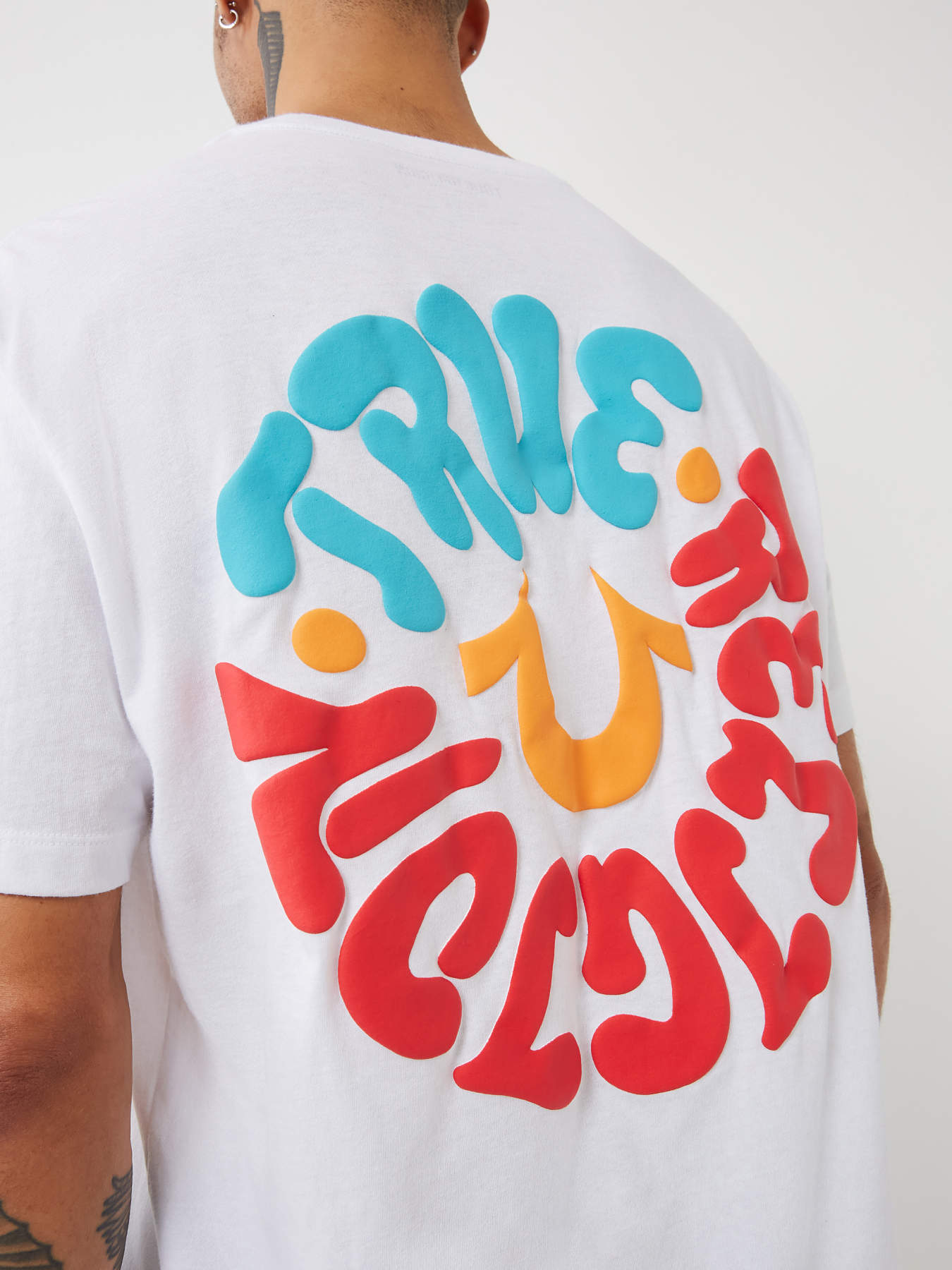 LOGO PUFF PRINT CREW TEE - White | True Religion