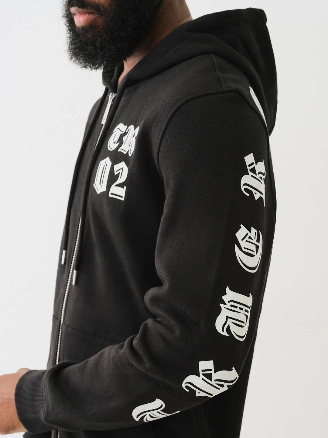 FLOCK LOGO ZIP HOODIE - Black | True Religion