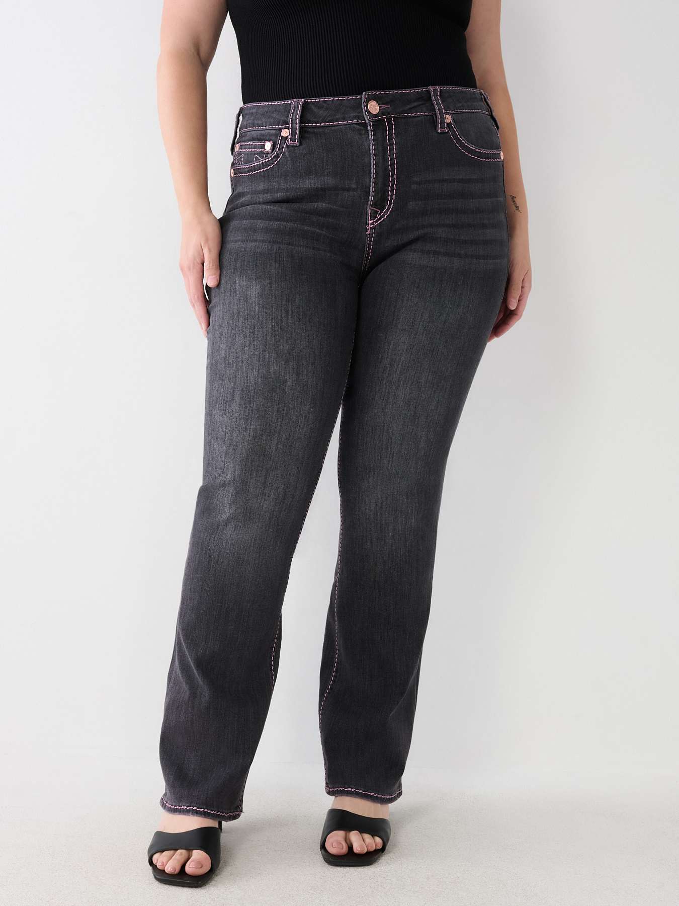 PLUS BECCA BIG T STITCH BOOTCUT JEAN