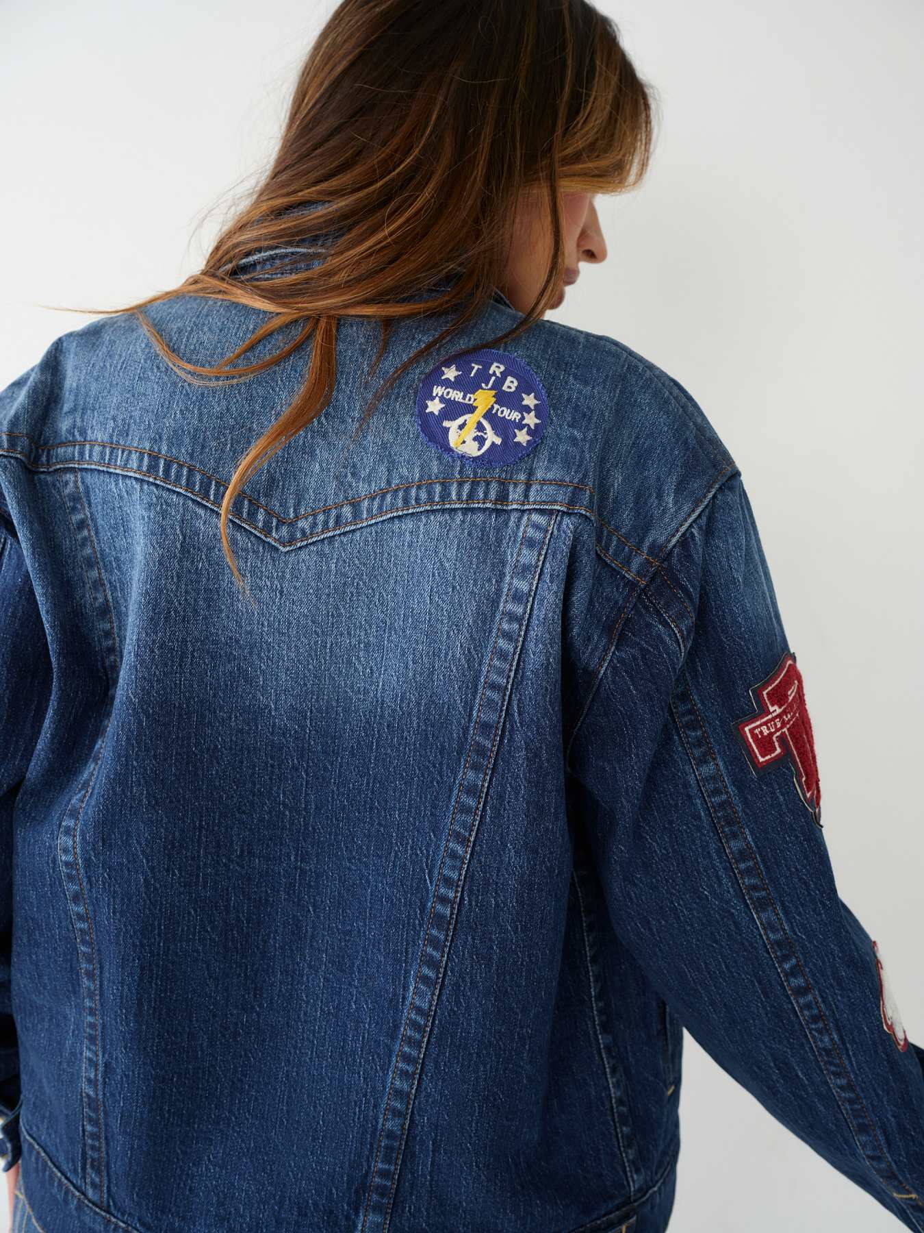 JIMMY LOGO PATCH DENIM JACKET