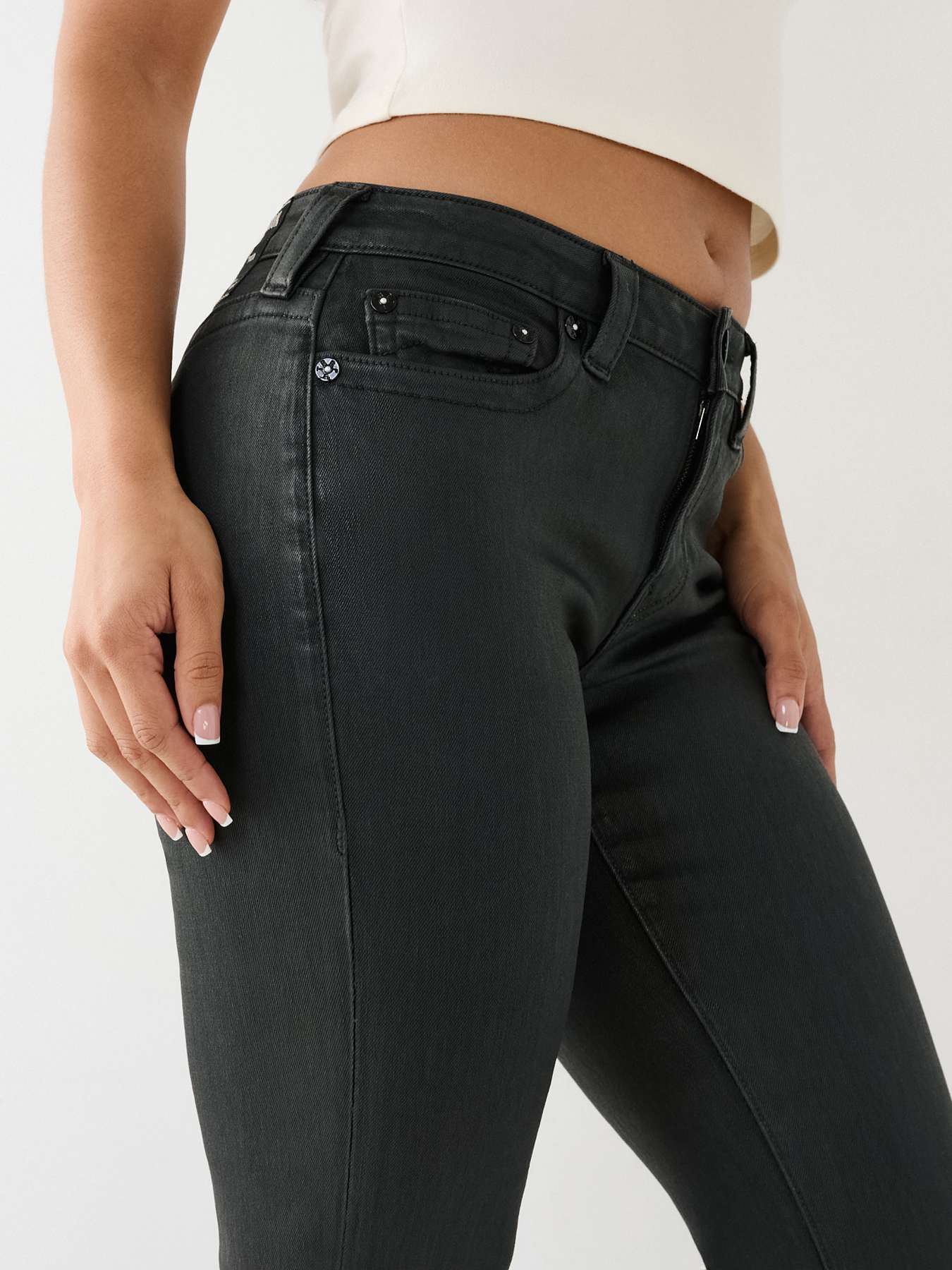 BILLIE COATED MID RISE STRAIGHT JEAN