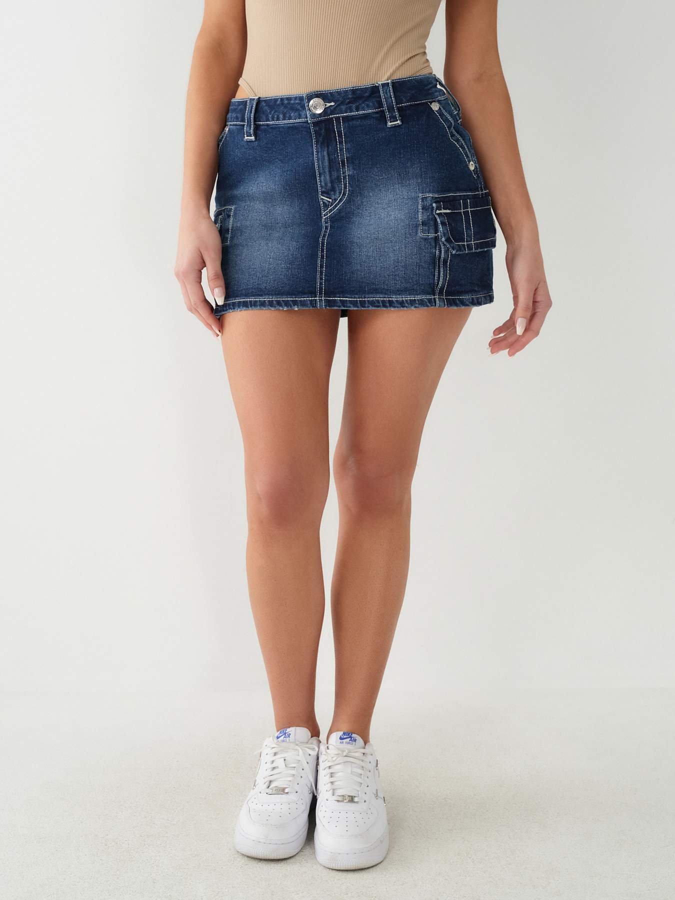 SADIE CARGO DENIM MINI SKIRT