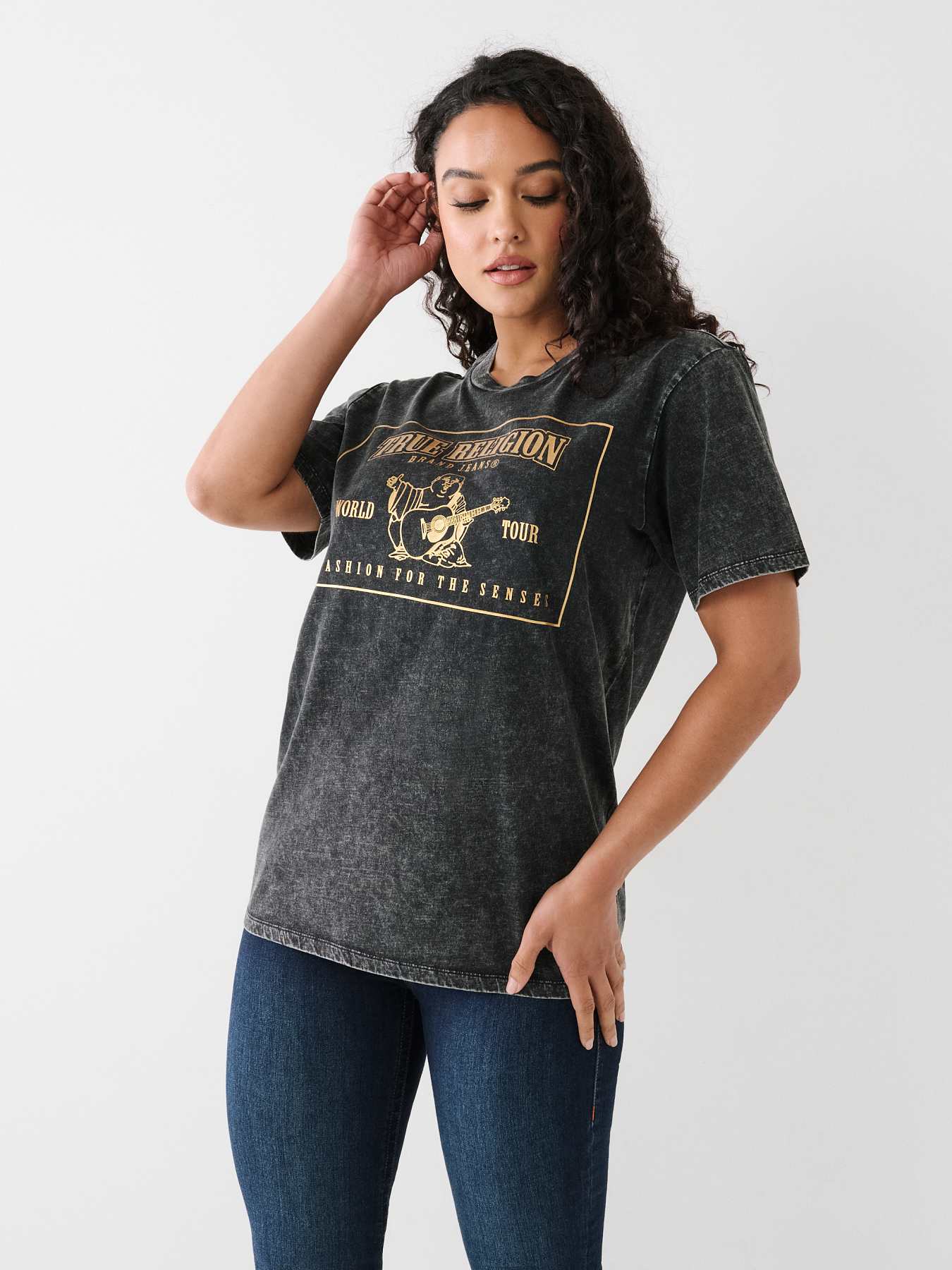 ACID WASH LOGO RELAXED TEE