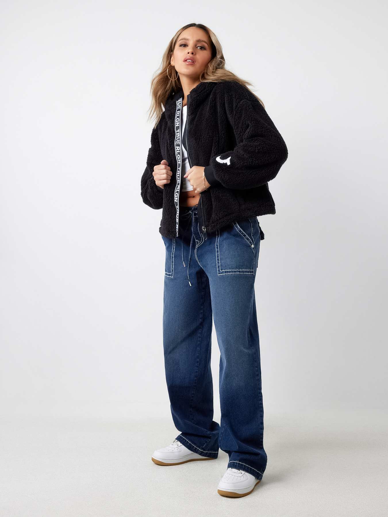 CHENILLE TRUE RLGN LOGO HOODED JACKET | True Religion