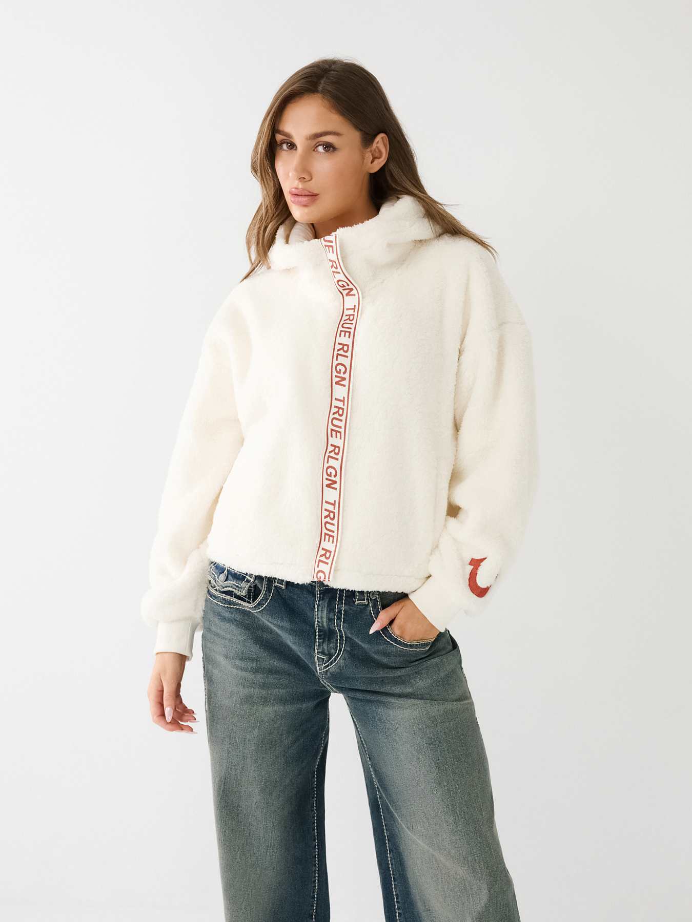 CHENILLE TRUE RLGN LOGO HOODED JACKET | True Religion