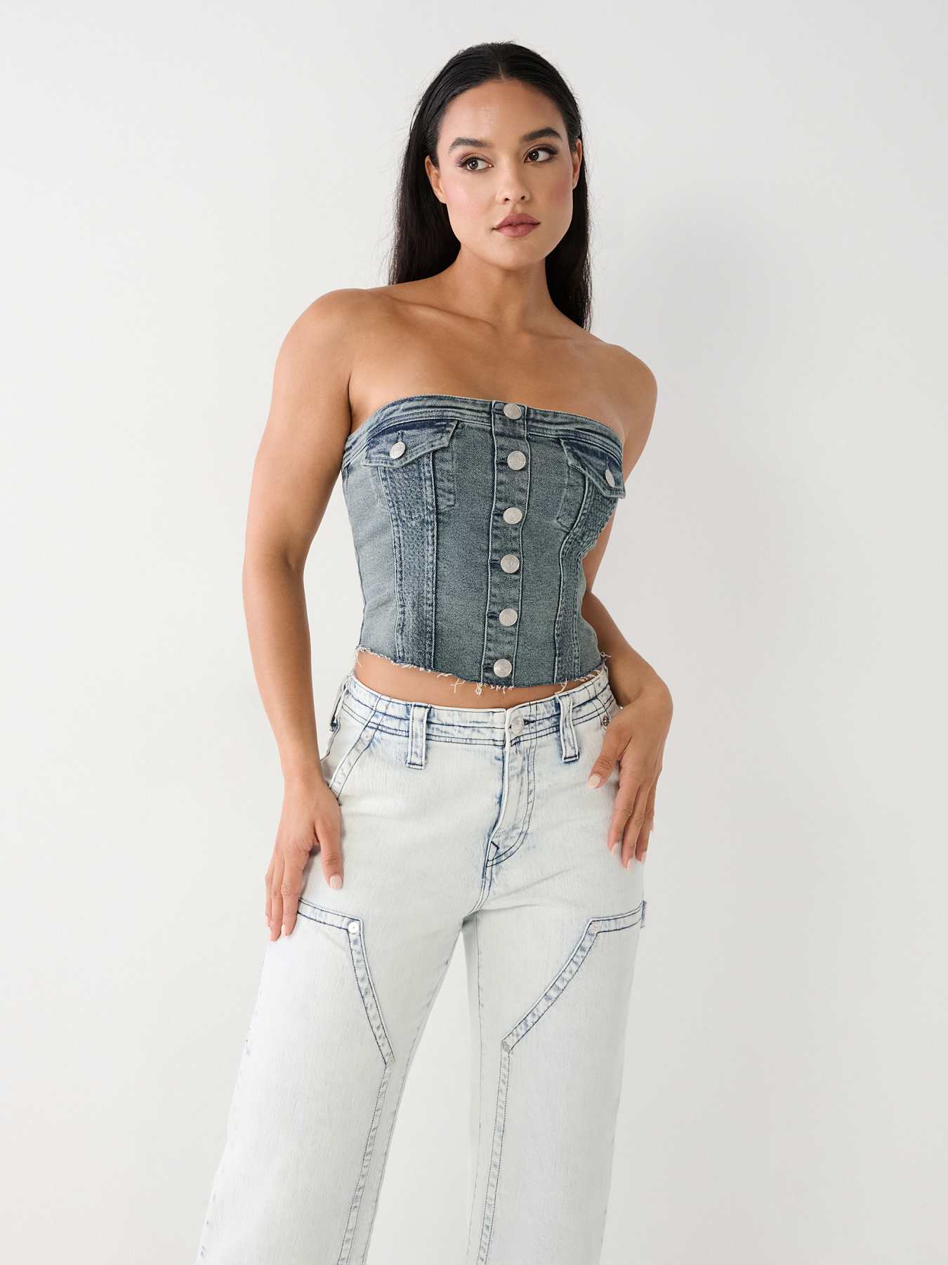 DENIM TUBE TOP