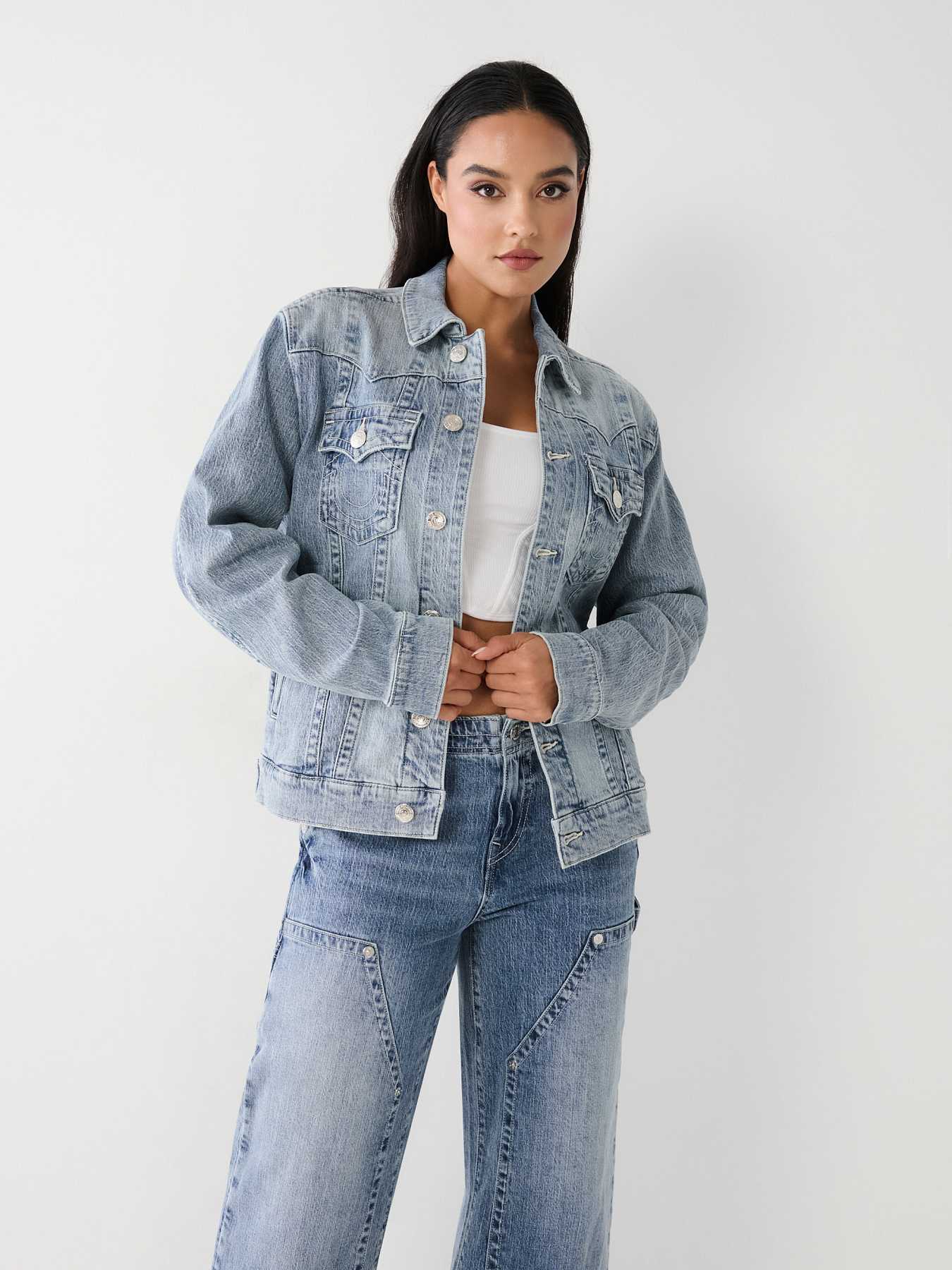 JIMMY HORSESHOE RELAXED DENIM JACKET